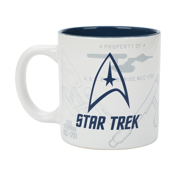 Bioworld, Ceramic Mug, 16 Oz, Star Trek Property of USS Enterprise ...