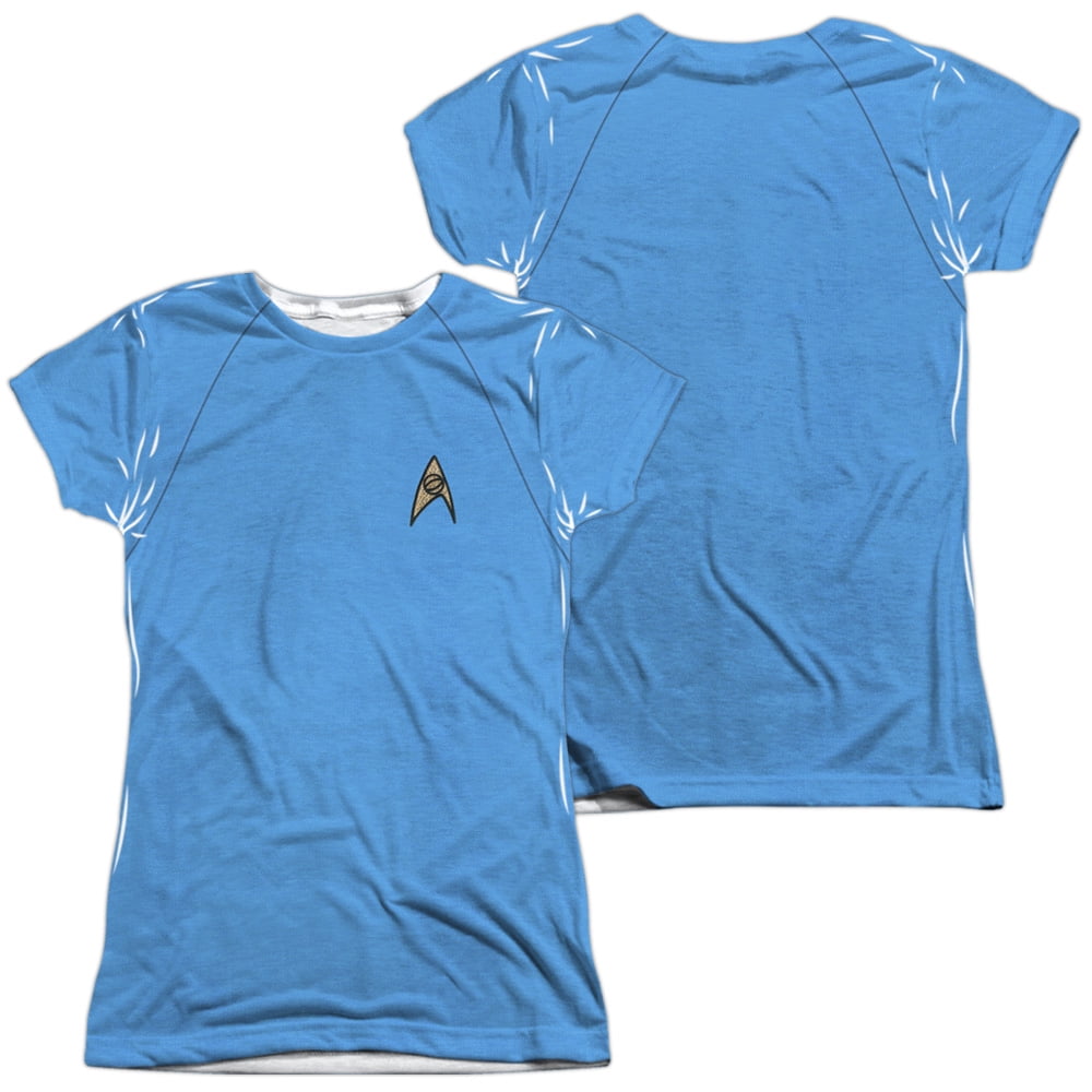 Star Trek Tos Science Uniform Girls Jr Sublimation White - Walmart.com