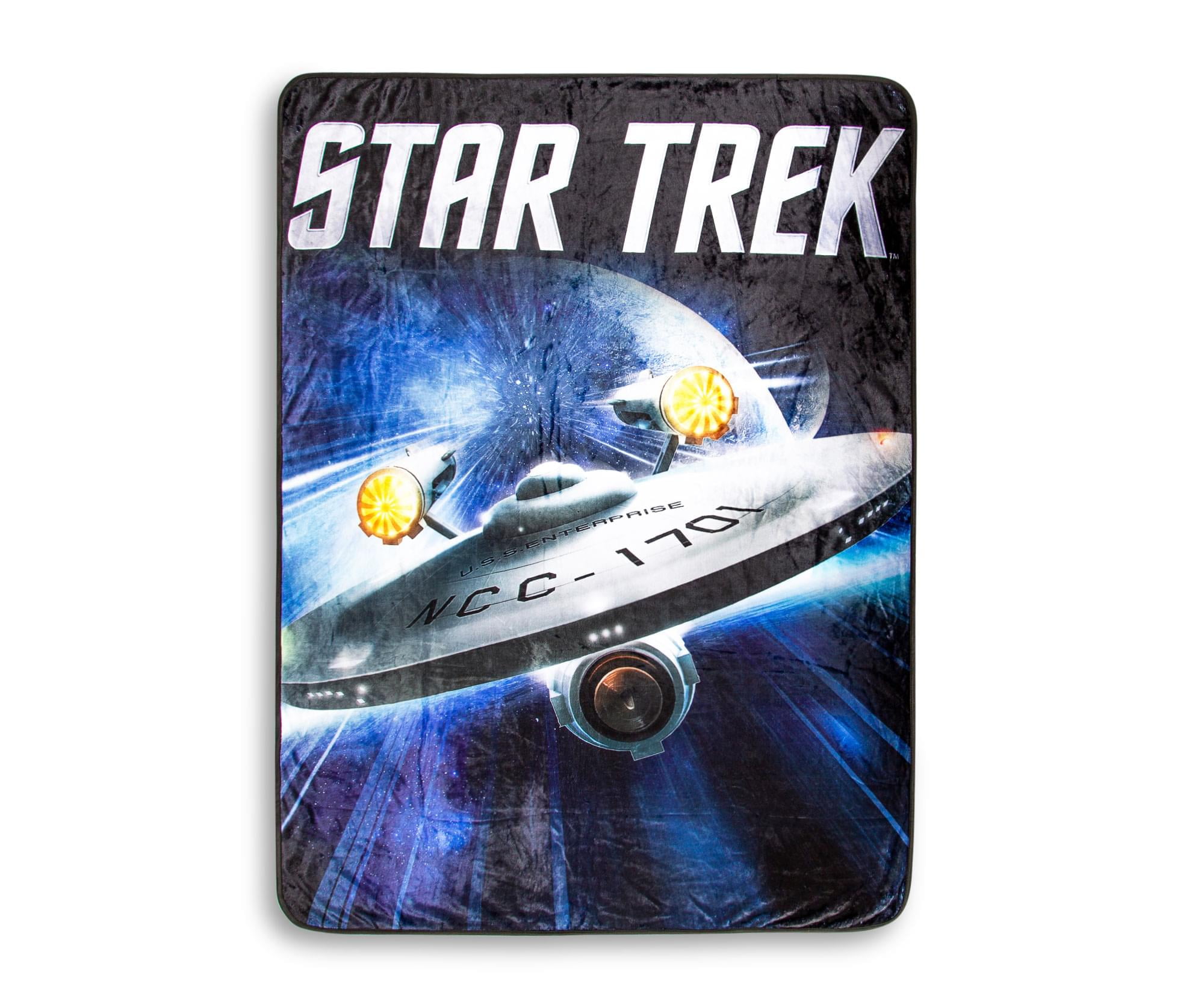 Star Trek USS Enterprise Fleece Throw Blanket | 45 x 60 Inches ...