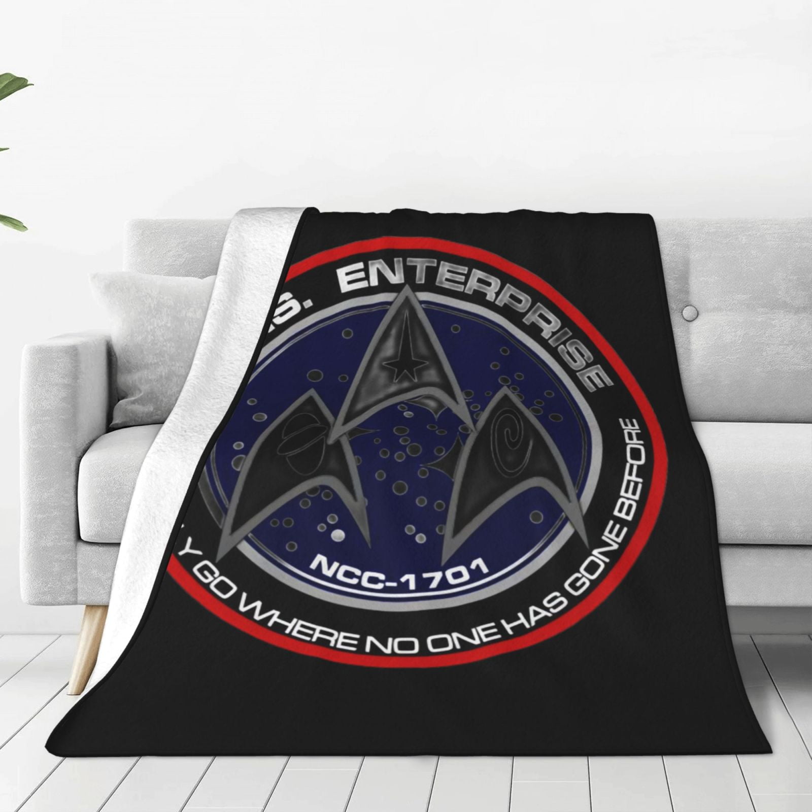 Star Trek Uss Enterprise Fleece Blanket Super Soft Cozy Throw Blanket, Lightweight Fuzzy Comfy ...