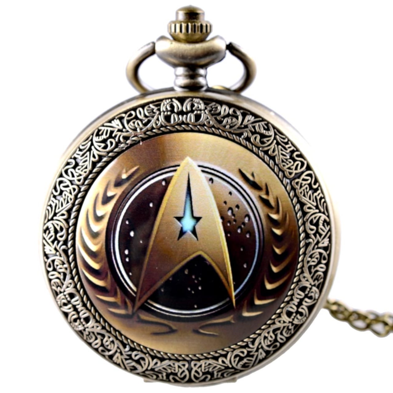 Star Trek pocket watch Copper Antique Anti-Tarnish Finish Enterprise ...