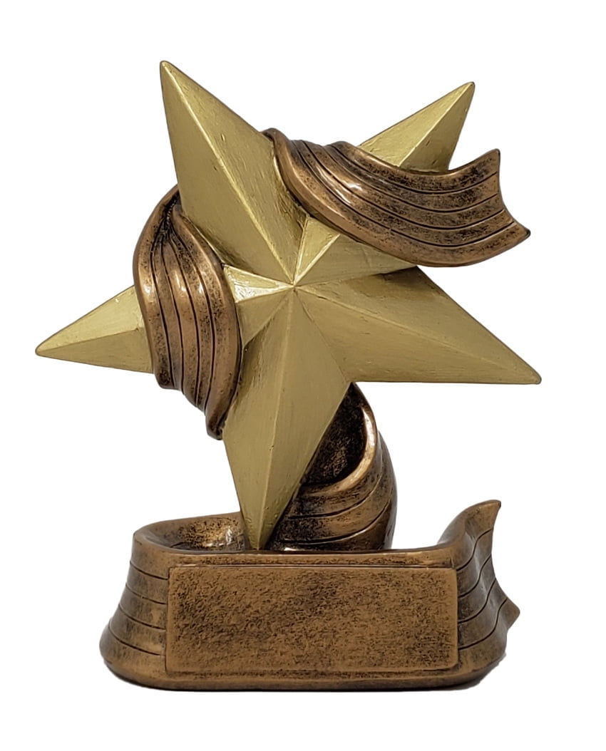 Star Trophy Gold Star Award Employee Superstar Recognition 5 Inch Tall ...