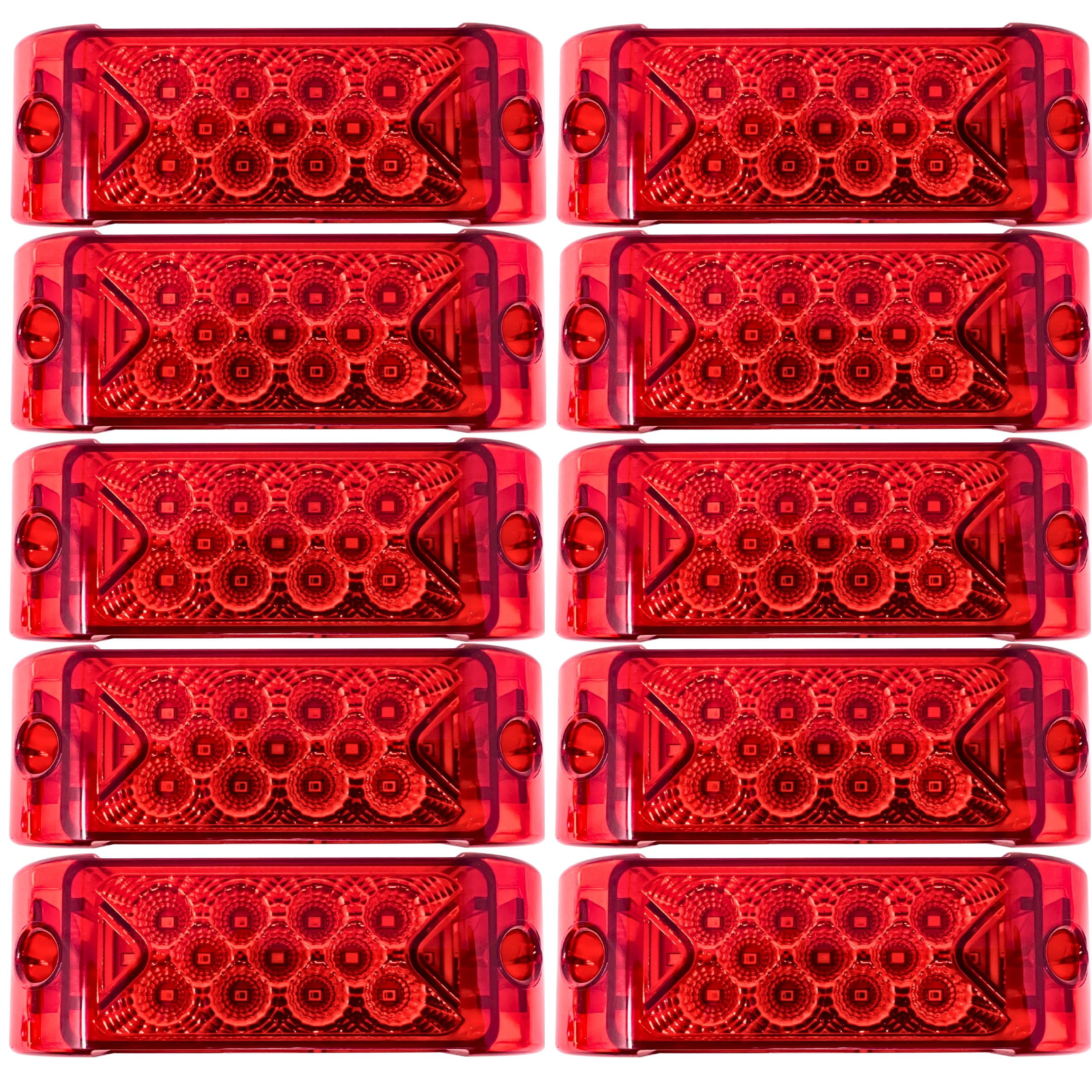 All Star Truck Parts] IFF17 Qty 10 Red 6" 13 LED Side Marker Clearance ...