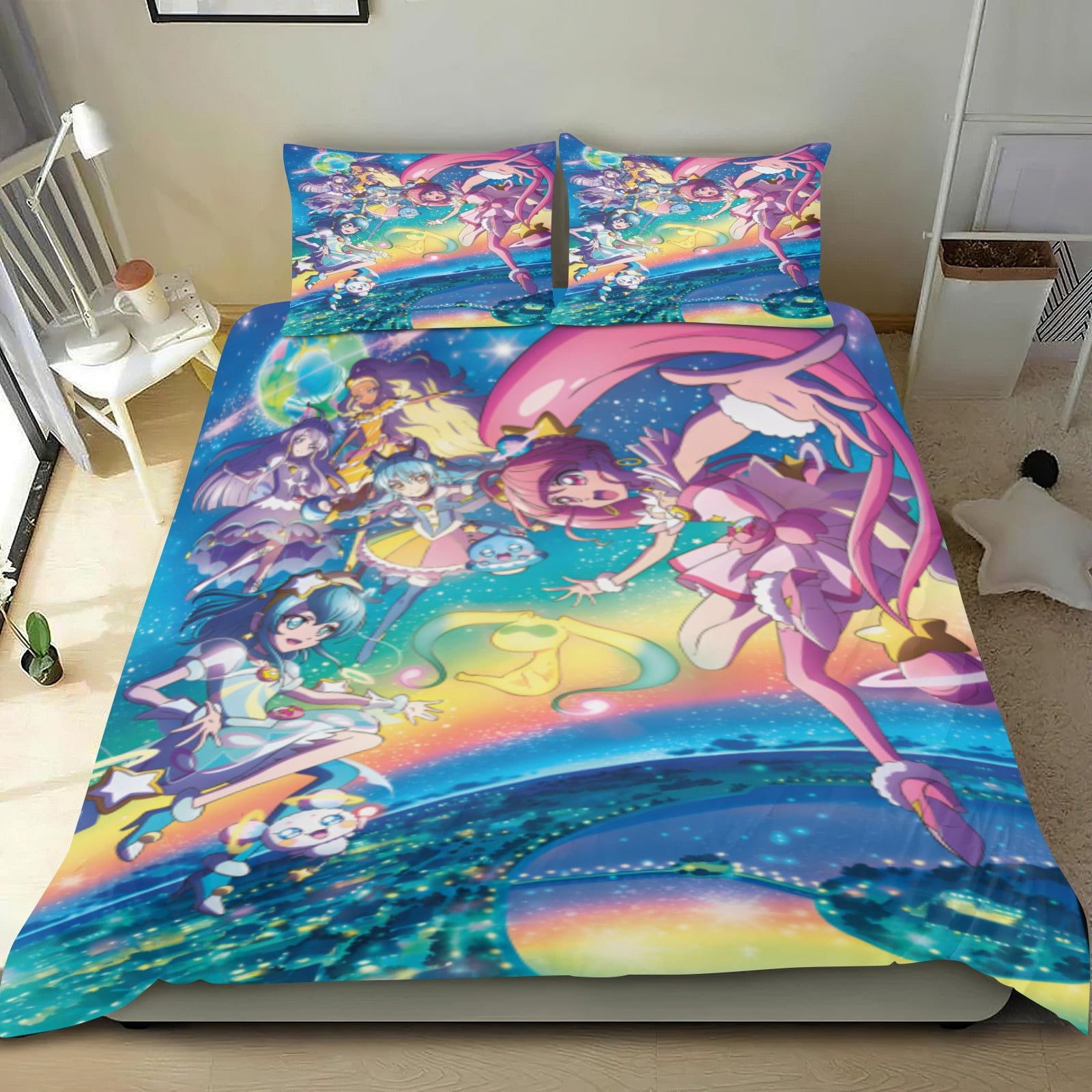 Star☆Twinkle Precure: Hoshi no Uta ni Omoi thin bedding set has an iconic print,One duvet cover ...