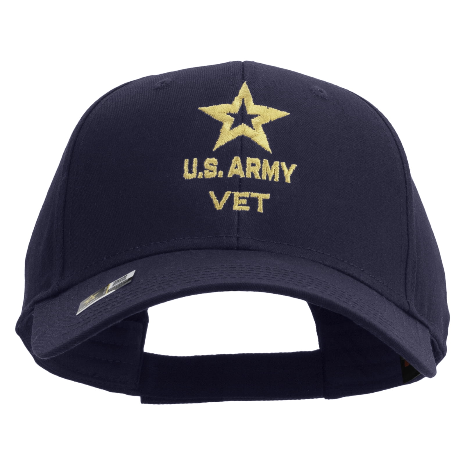 Star US Army Veteran Military Embroidered Solid Cotton Twill Low ...