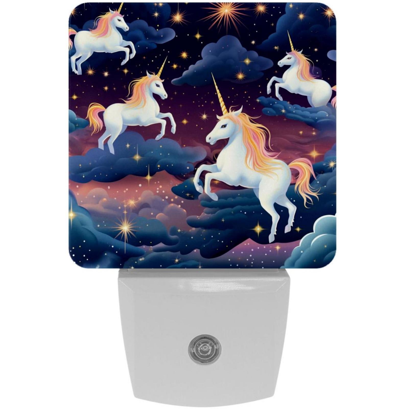 Star Unicorns LED Square Night Light - Small and Bright Square-shaped ...