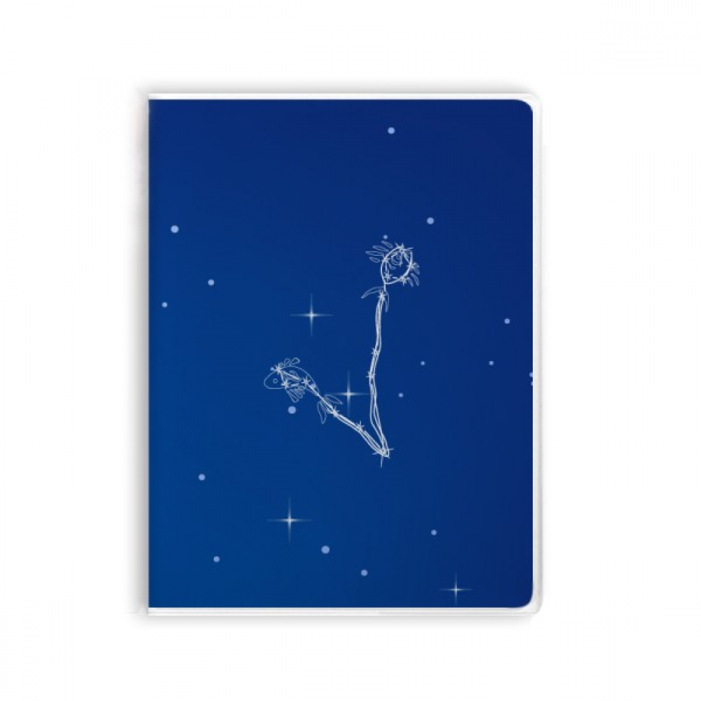 Star Universe Constellation Pattern Notebook Gum Cover Diary Soft Cover ...