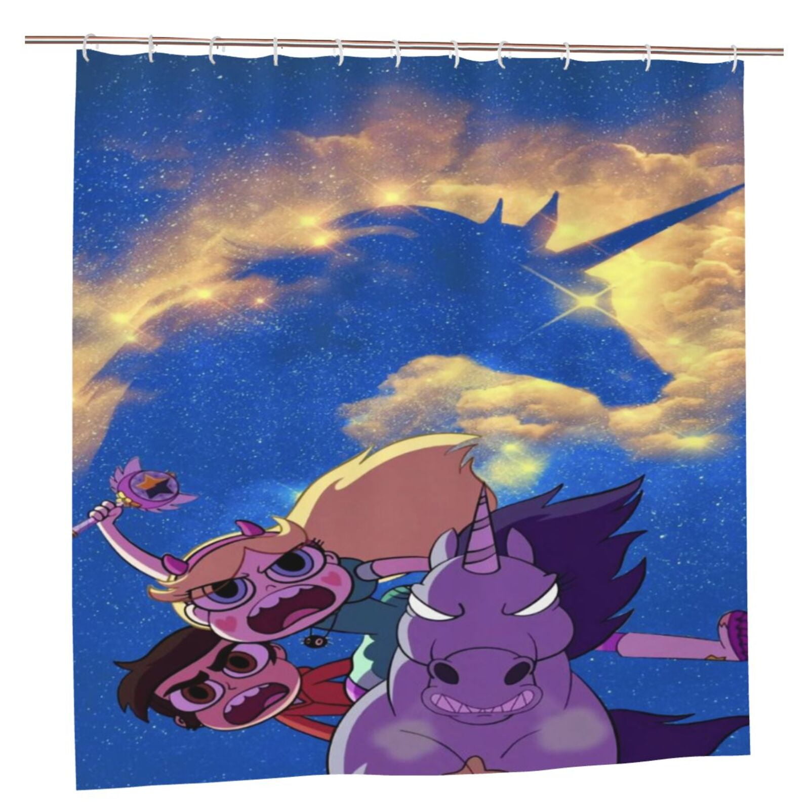 Star Vs The Forces Of Evil Cartoon Shower Curtain 72" X 72" Anime ...