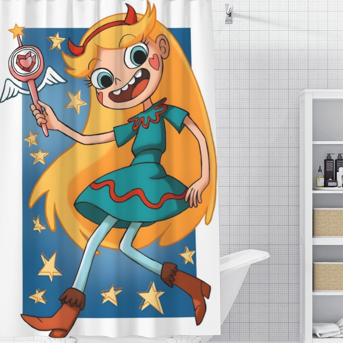 Star Vs. The Forces Of Evil Shower Curtain 35*70.8 Inches Waterproof ...