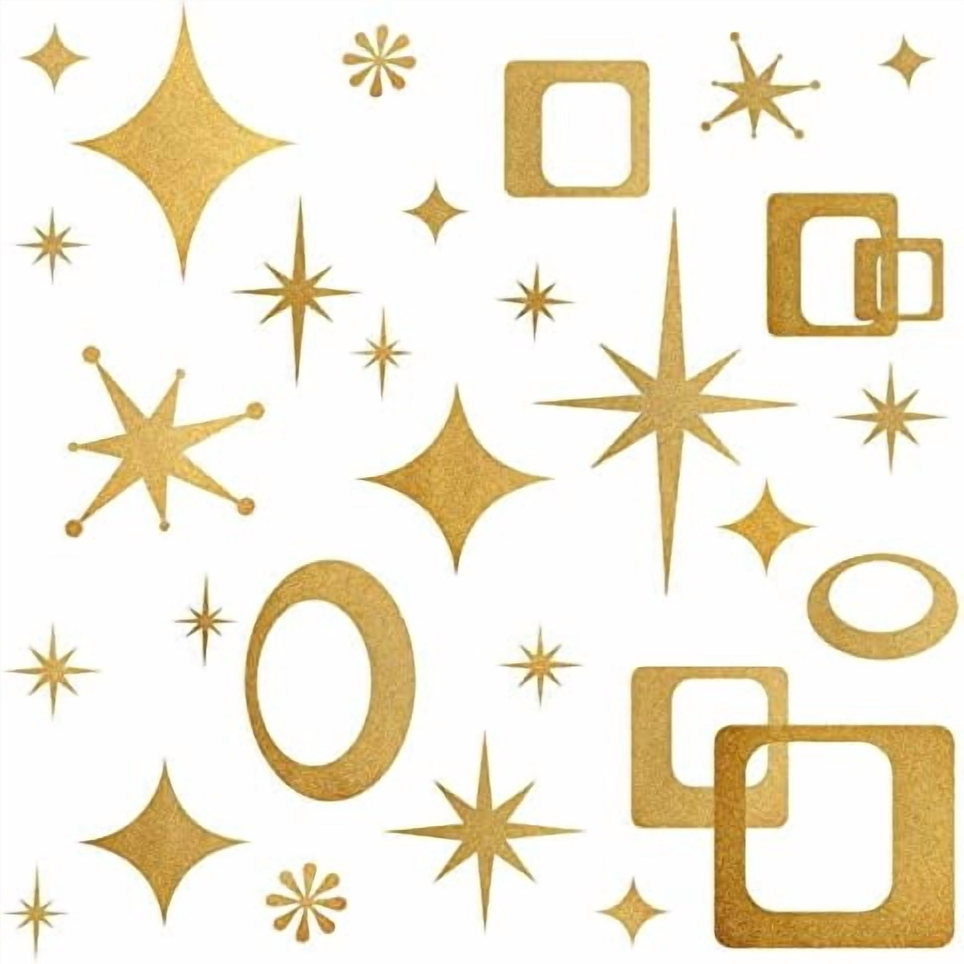 Star Wall Decals Retro Star Wall Decal Ovals and Squares Walls Decals ...