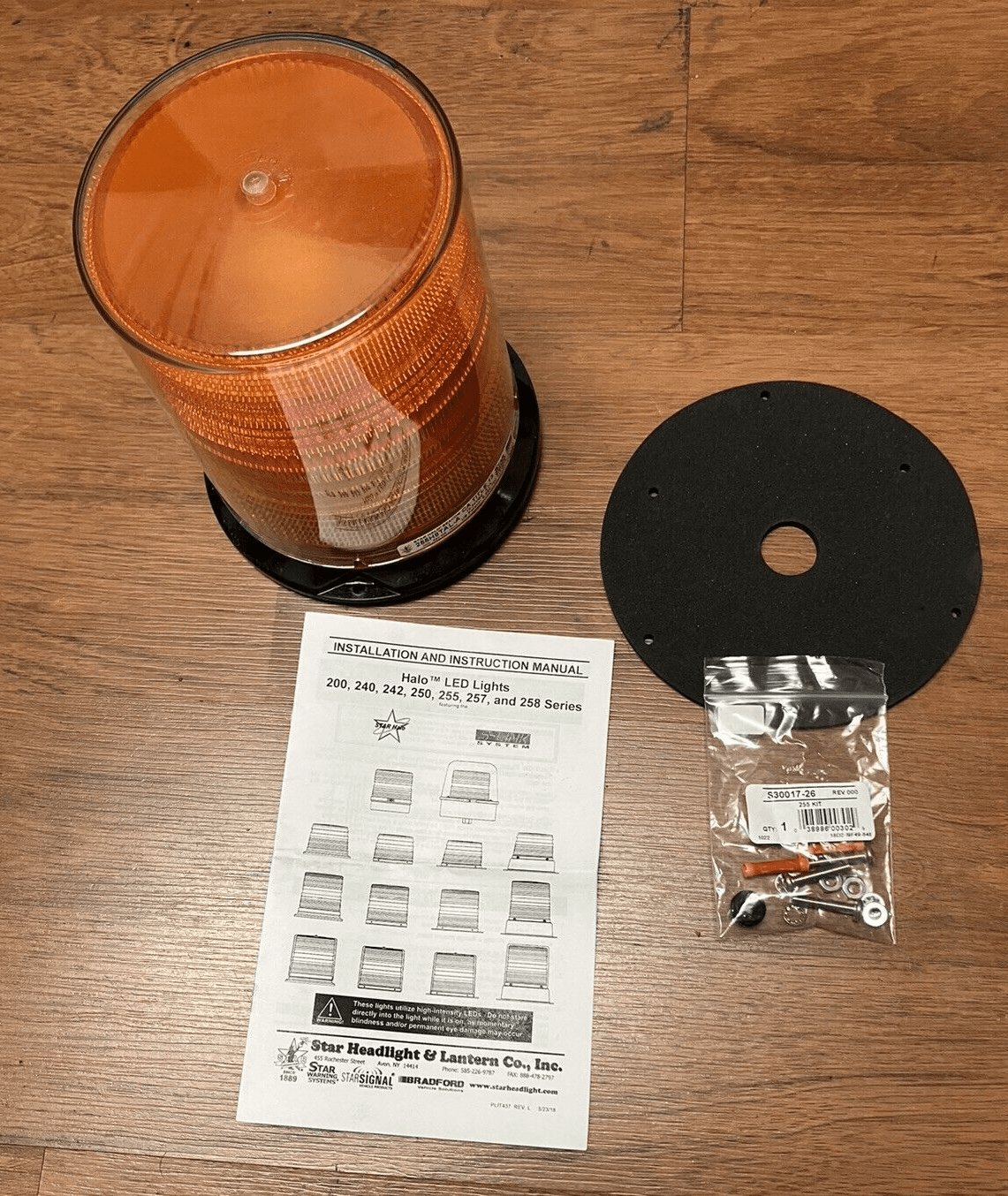 Star Warning Systems Model # 255HSTAL-A Warning Beacon Amber 10 - 30 ...