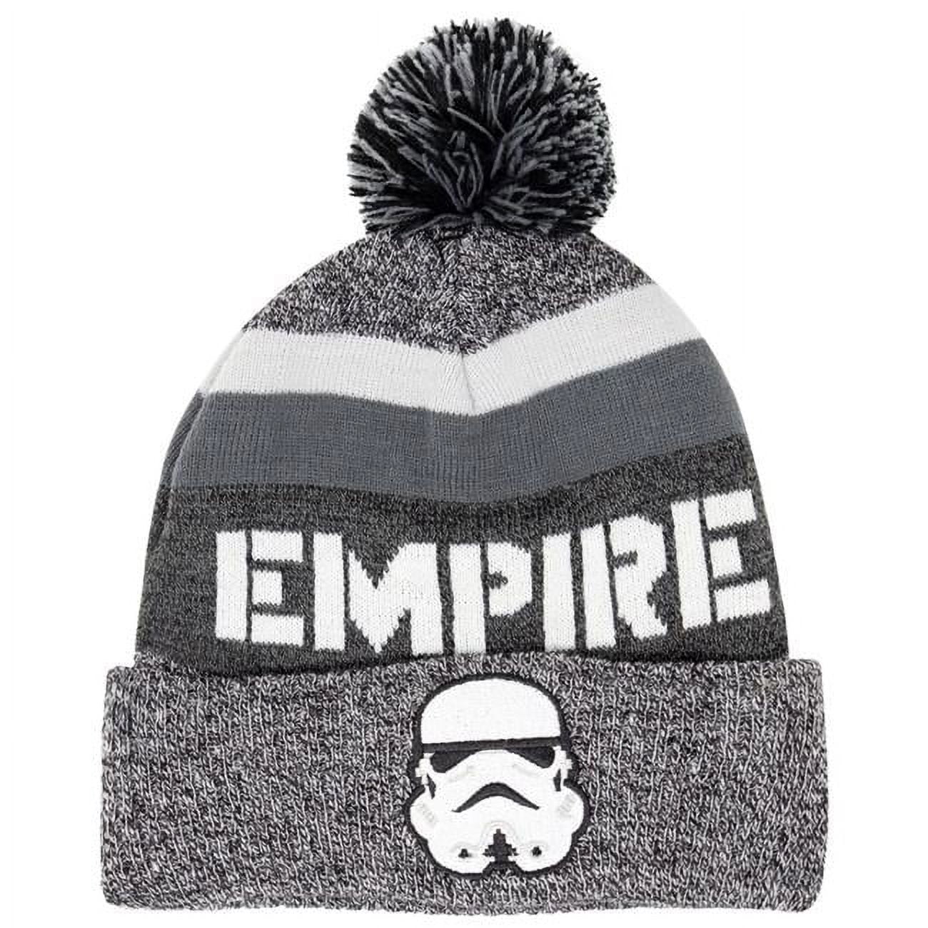 Star Wars 112175 Star Wars Storm Trooper Intarsia Cuff Pom Beanie ...