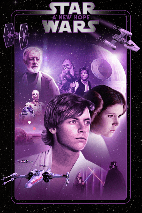 Star Wars (1977) 24x36 Movie Poster Classic Sci-Fi Adventure Iconic Art ...
