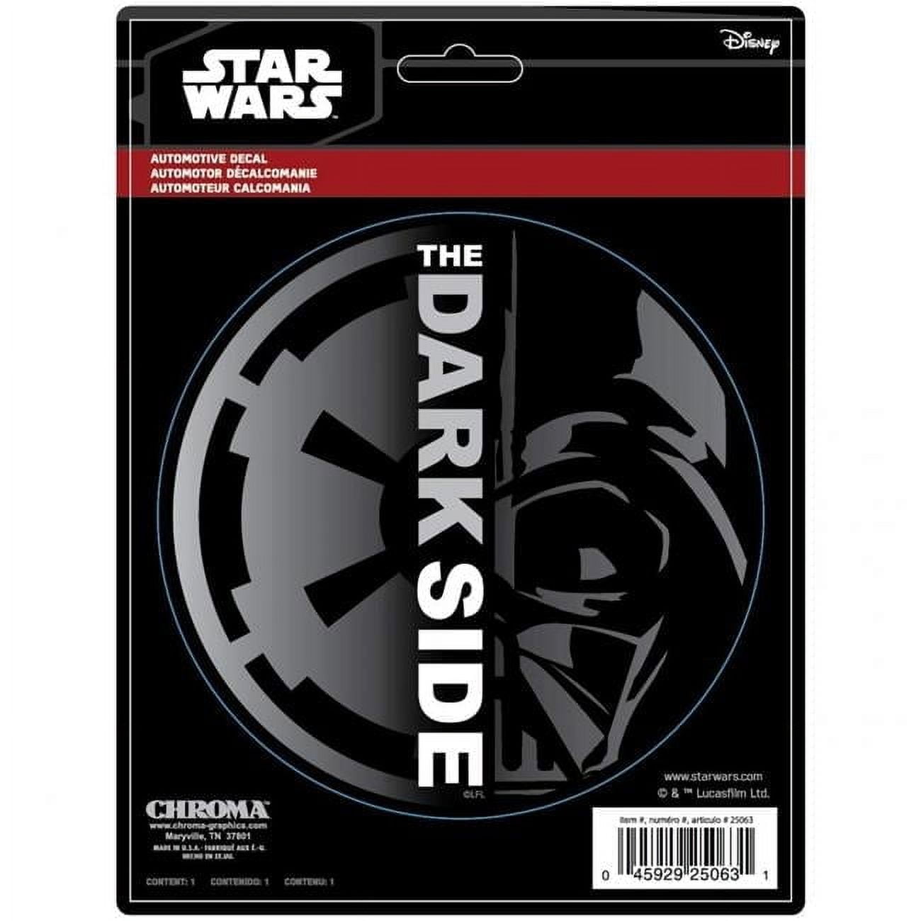 Star Wars 797213 Star Wars Dark Side Darth Vader Car Emblem Stickers ...