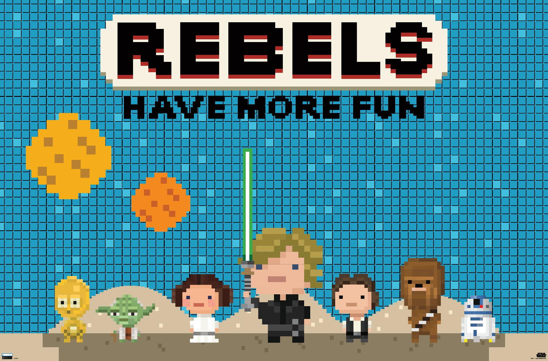 Star Wars: 8-Bit - Rebels Wall Poster, 22.375" x 34" - Walmart.com
