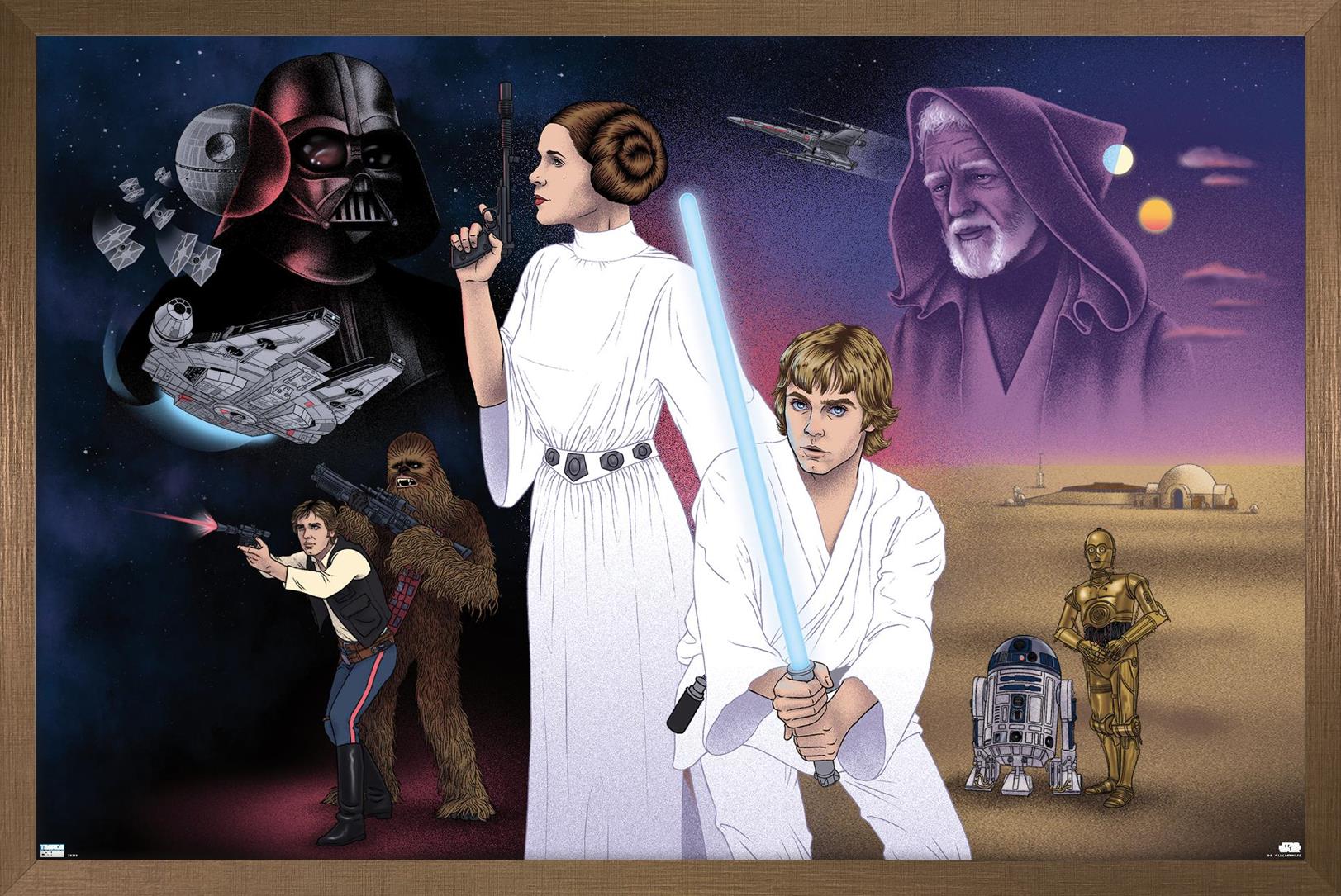 Star Wars: A New Hope By Erin Gallagher Wall Poster, 14.725" x 22.375 ...