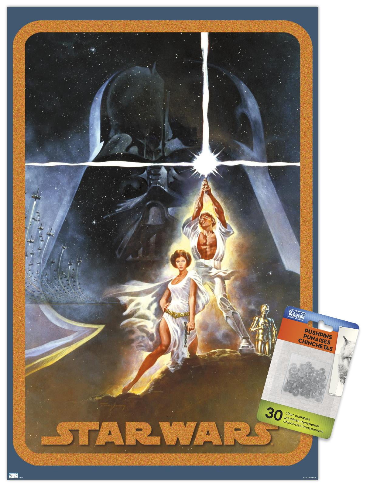 Star Wars: A New Hope - Galaxy Pose Wall Poster with Push Pins, 14.725 ...
