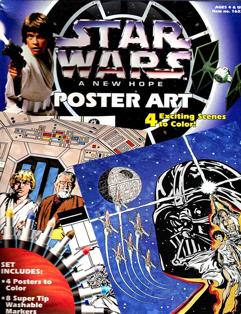 Star Wars: A New Hope Poster Art - 4 Exciting Scenes - Walmart.com