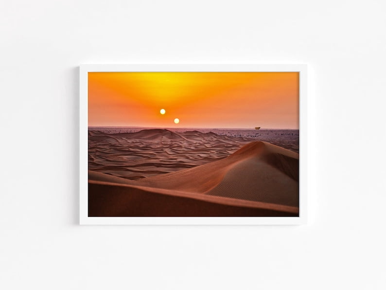 Star Wars A New Hope Tatooine Sandcrawler Subtle Fine Art Poster ...