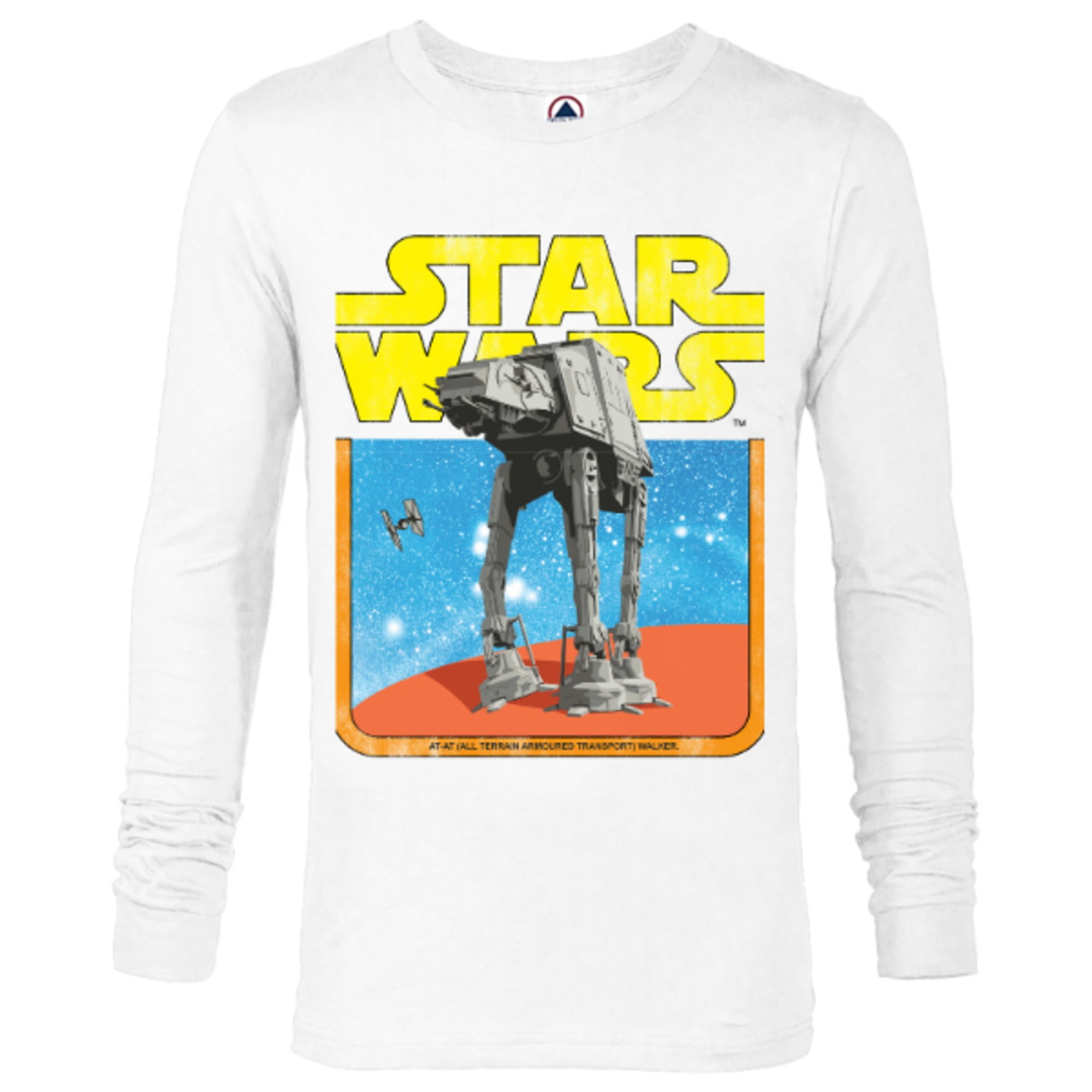 Star Wars AT-AT Walker TIE Fighter Distressed Retro - Long Sleeve T ...
