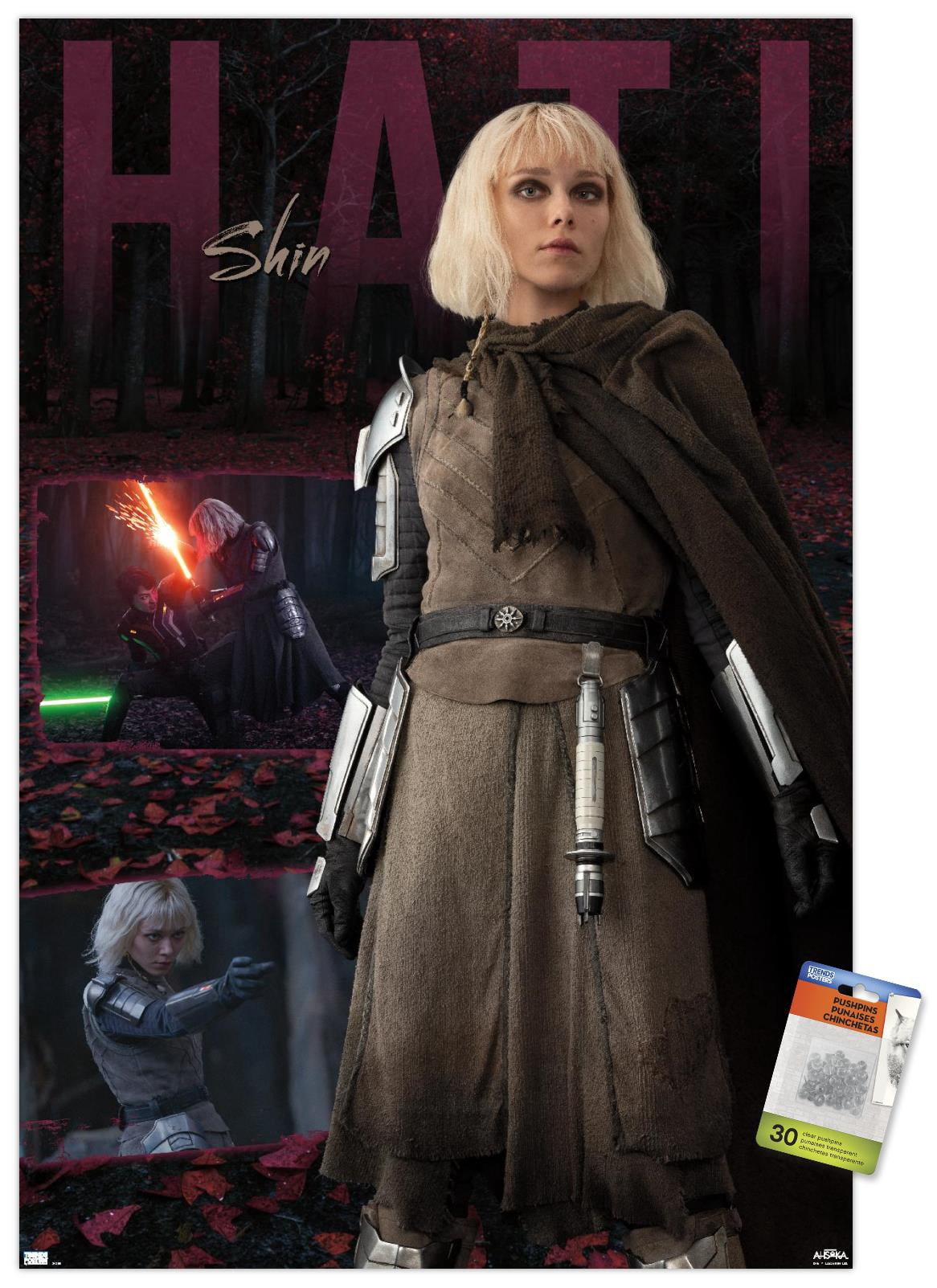 Star Wars: Ahsoka - Shin Hati Wall Poster with Pushpins, 22.375" x 34" - Walmart.com