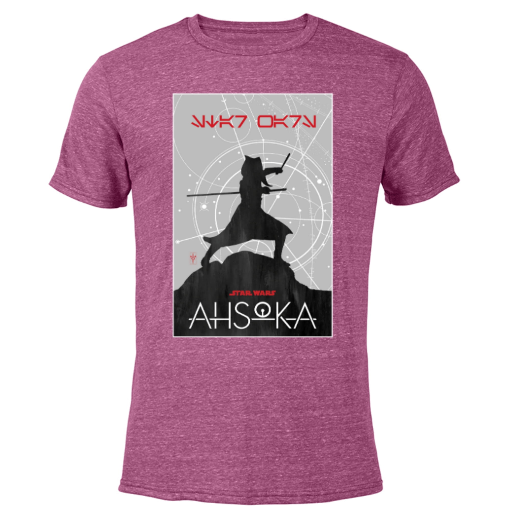 Star Wars Ahsoka Star Map Fulcrum Symbol Aurebesh Disney+ - Short Sleeve Blended T-Shirt for ...