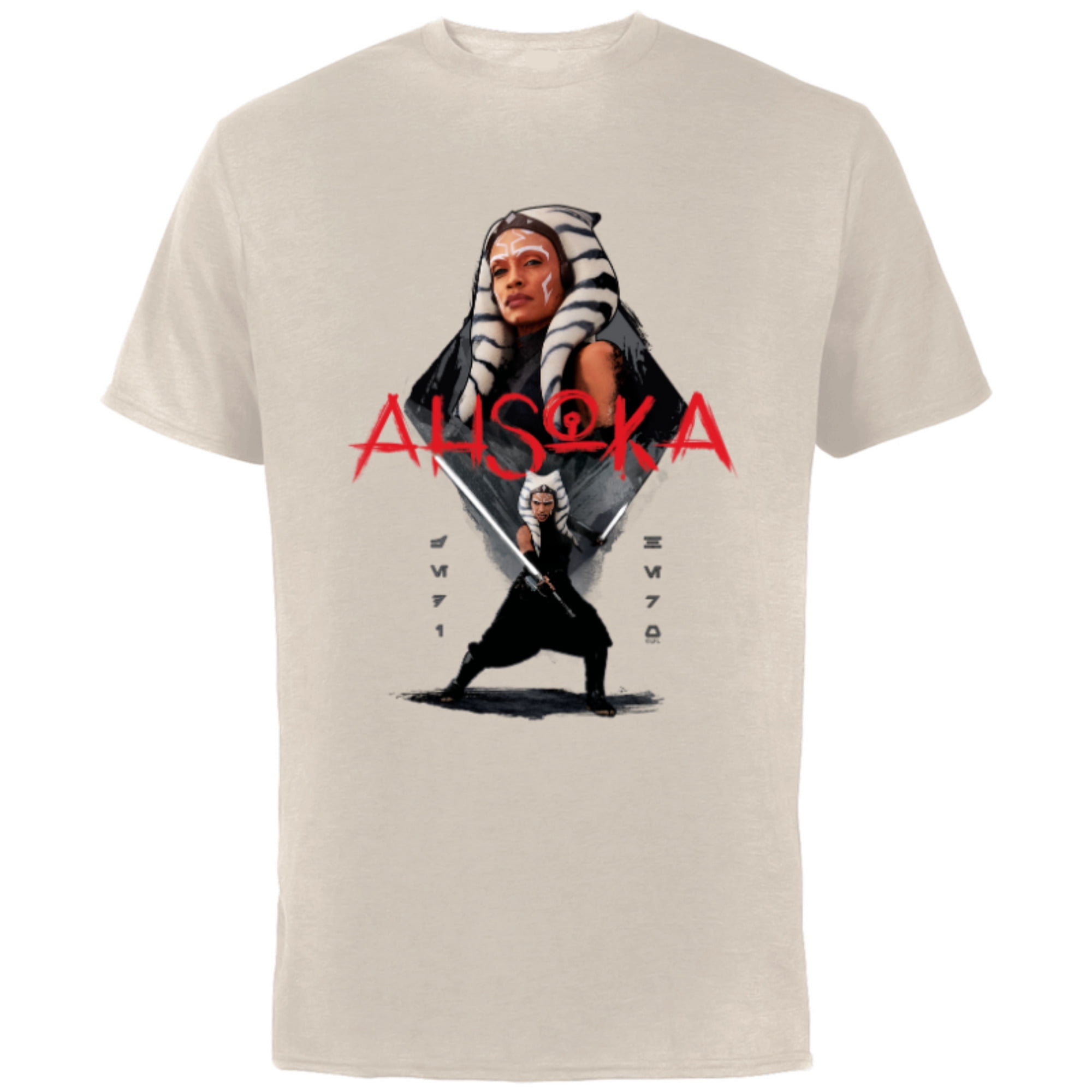 Star Wars Ahsoka Tano Jedi Hero Aurebesh Disney+ - Short Sleeve Cotton ...