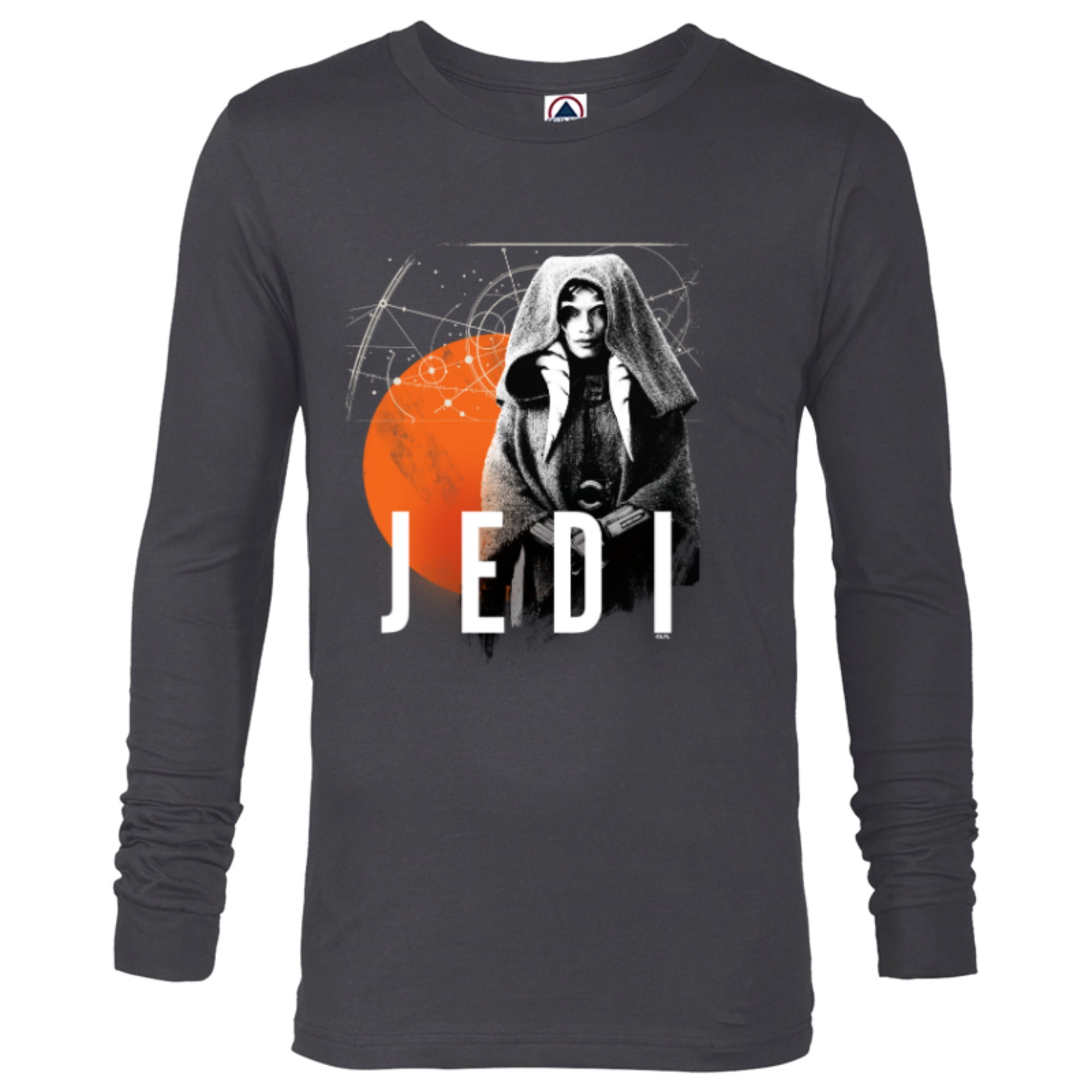 Star Wars Ahsoka Tano Jedi Star Map Disney+ - Long Sleeve T-Shirt for Men - Customized-Charcoal ...