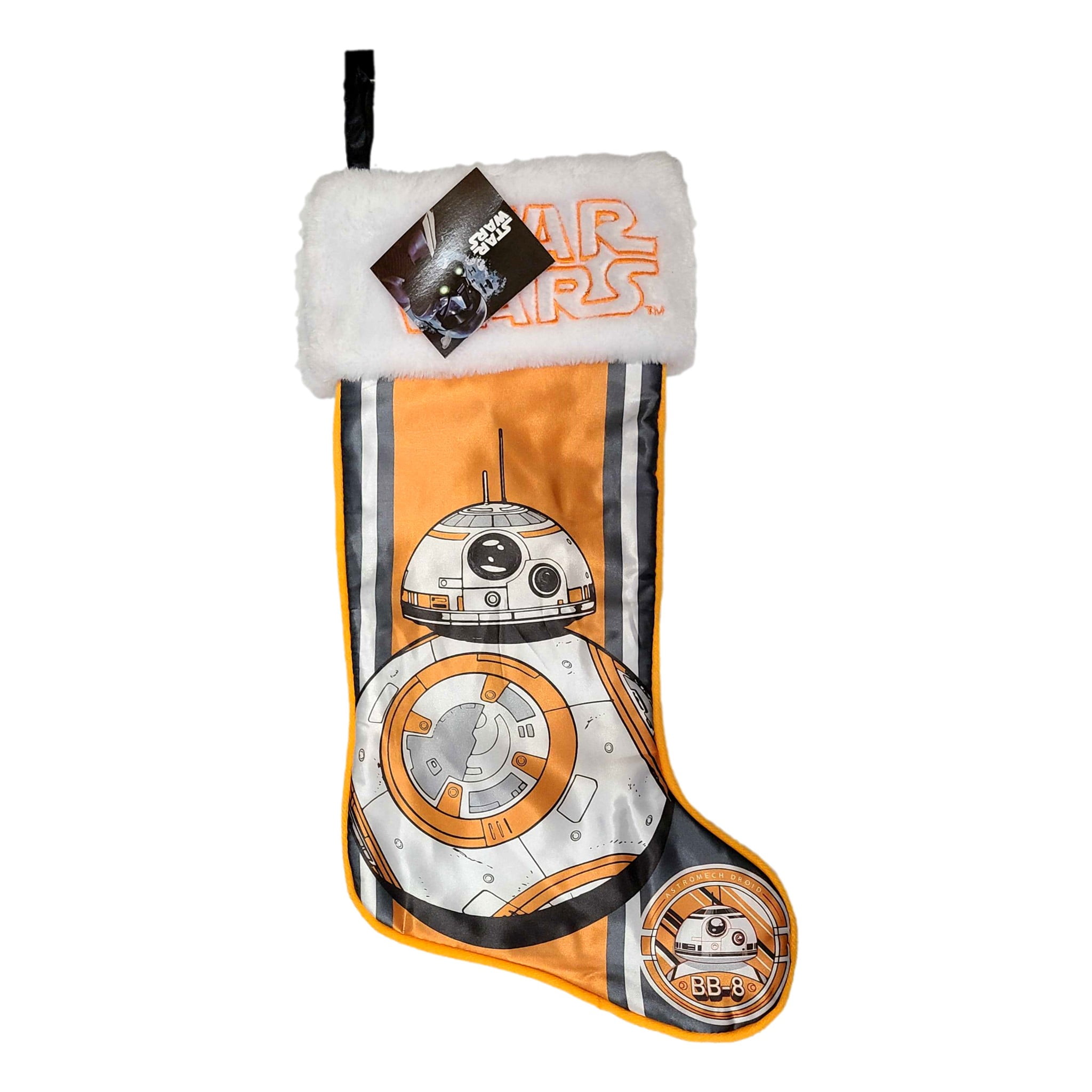 Star Wars BB-8 Droid Satin Christmas Stocking with Fur Cuff, 19 Inch ...