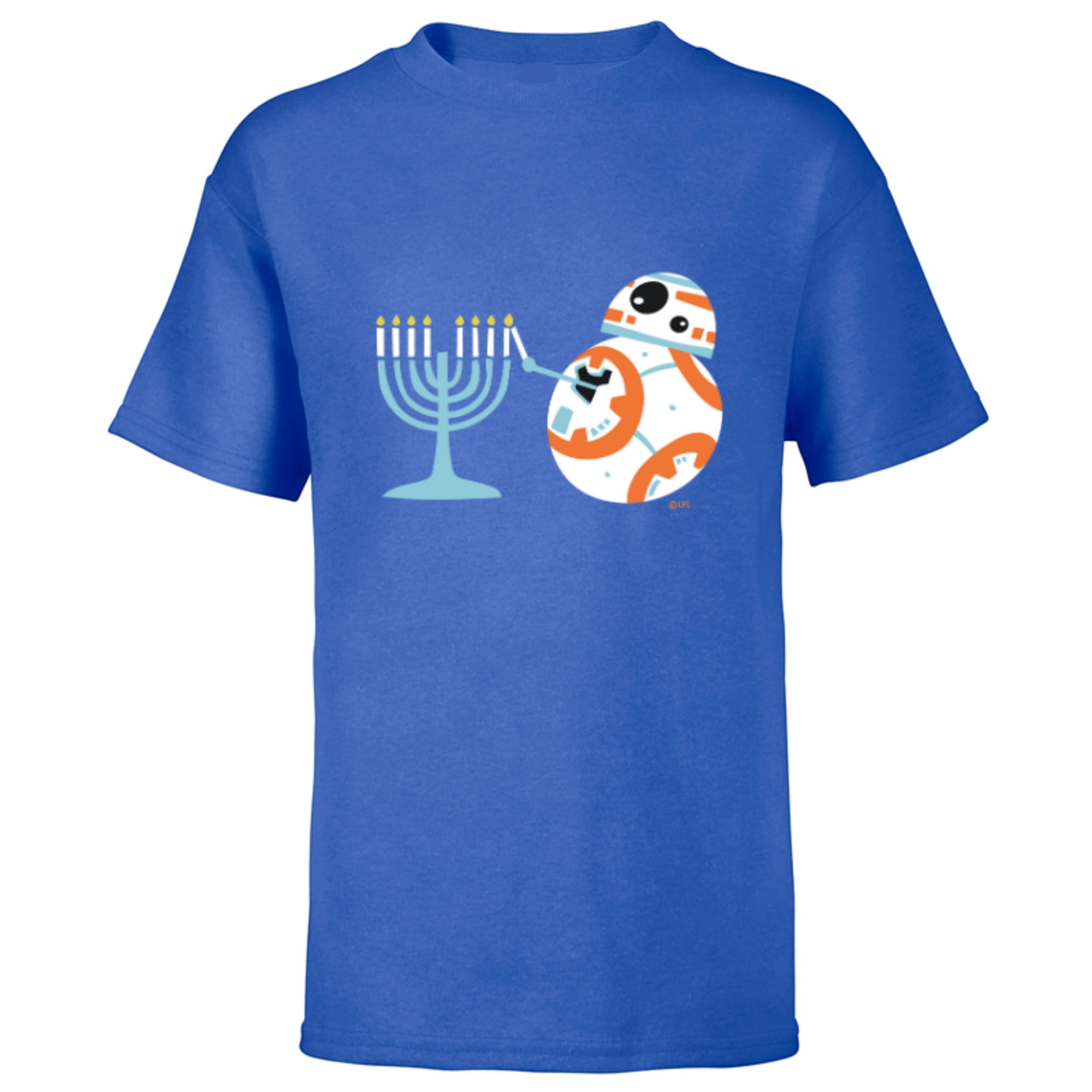 Star Wars BB-8 Lighting the Hanukkah Menorah - Short Sleeve T-Shirt for ...