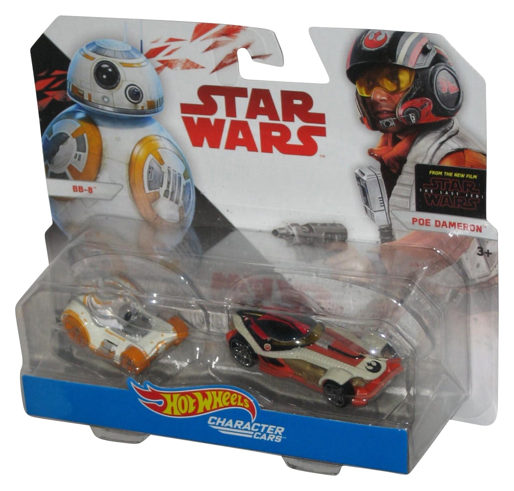 Star Wars BB-8 & Poe Dameron Hot Wheels (2017) Character Cars Toy Set 2 ...