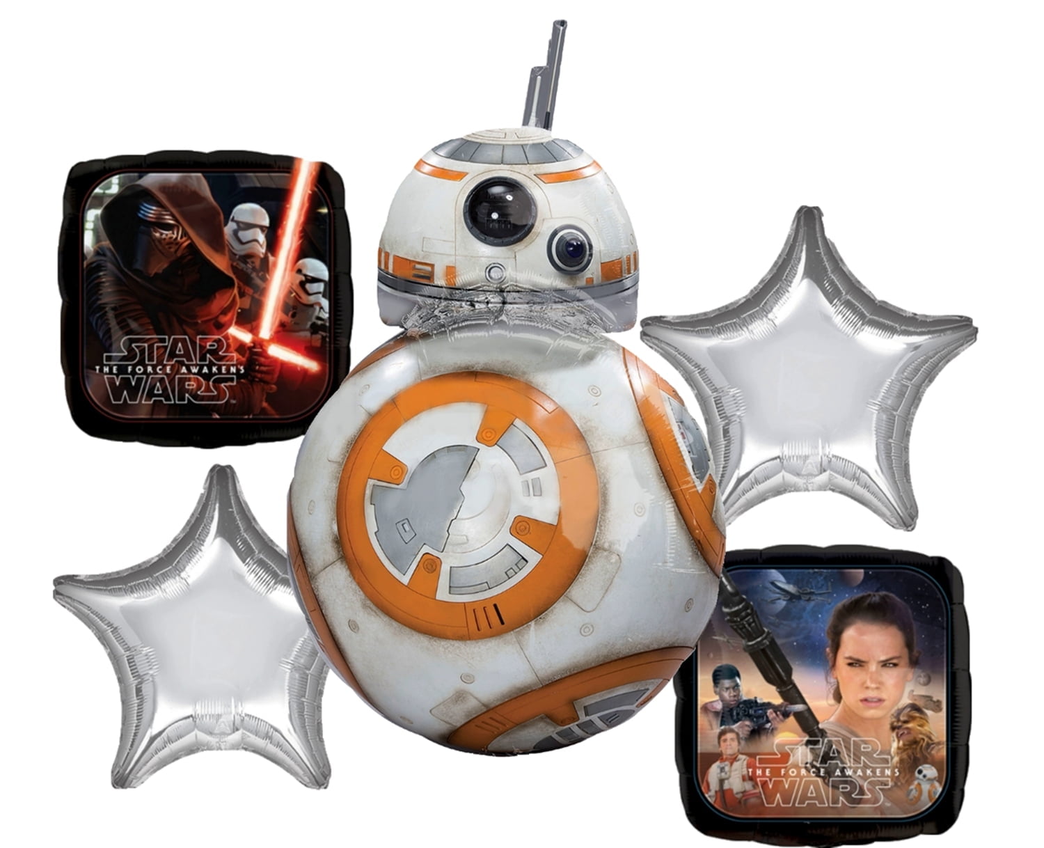 Star Wars BB8 Force Awakens Authentic Licensed Theme Foil Balloon ...