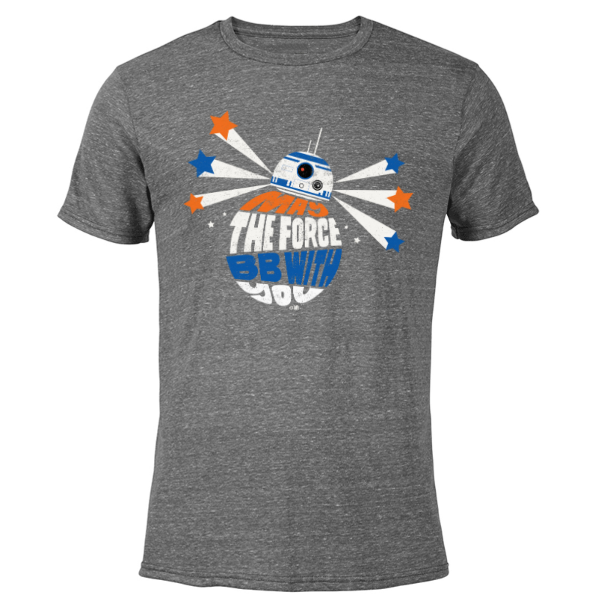 Star Wars BB8 May the Force BB With You - Short Sleeve Blended T-Shirt ...
