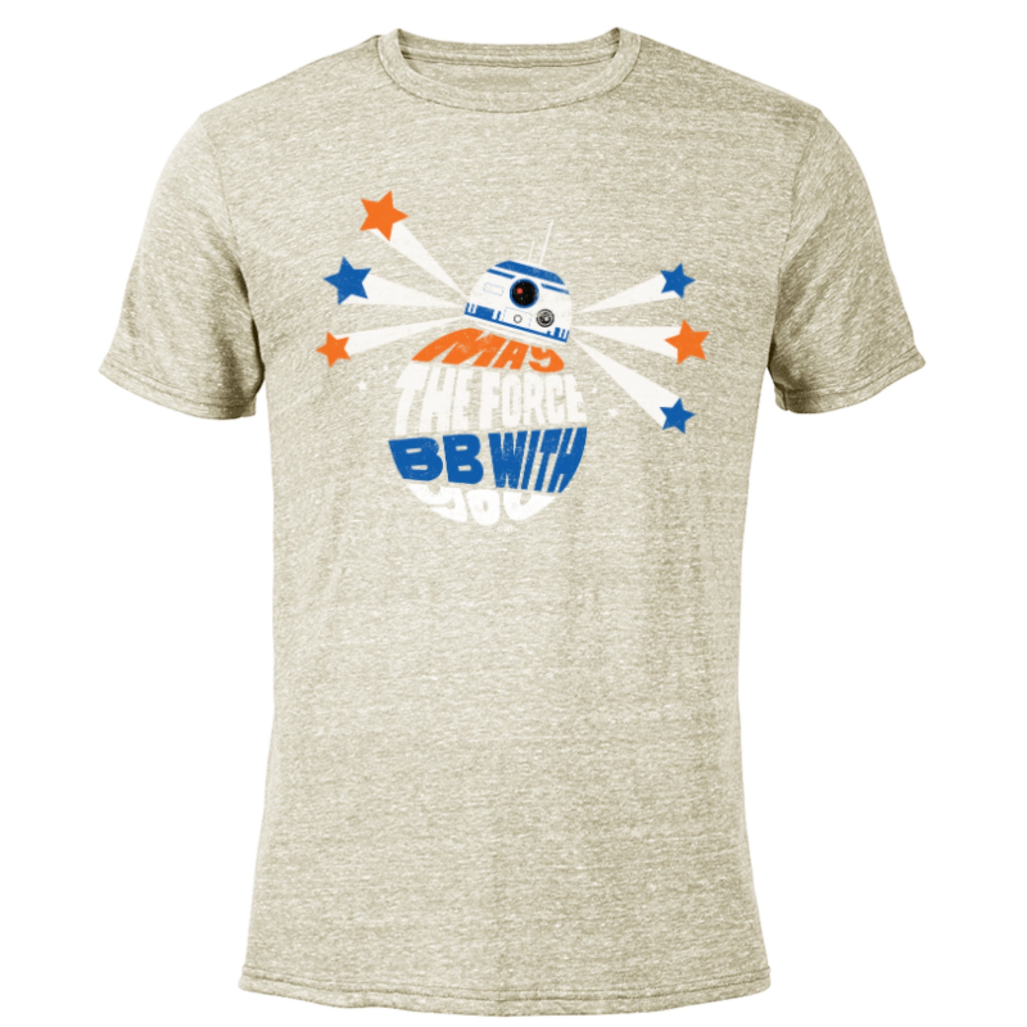Star Wars BB8 May the Force BB With You - Short Sleeve Blended T-Shirt ...