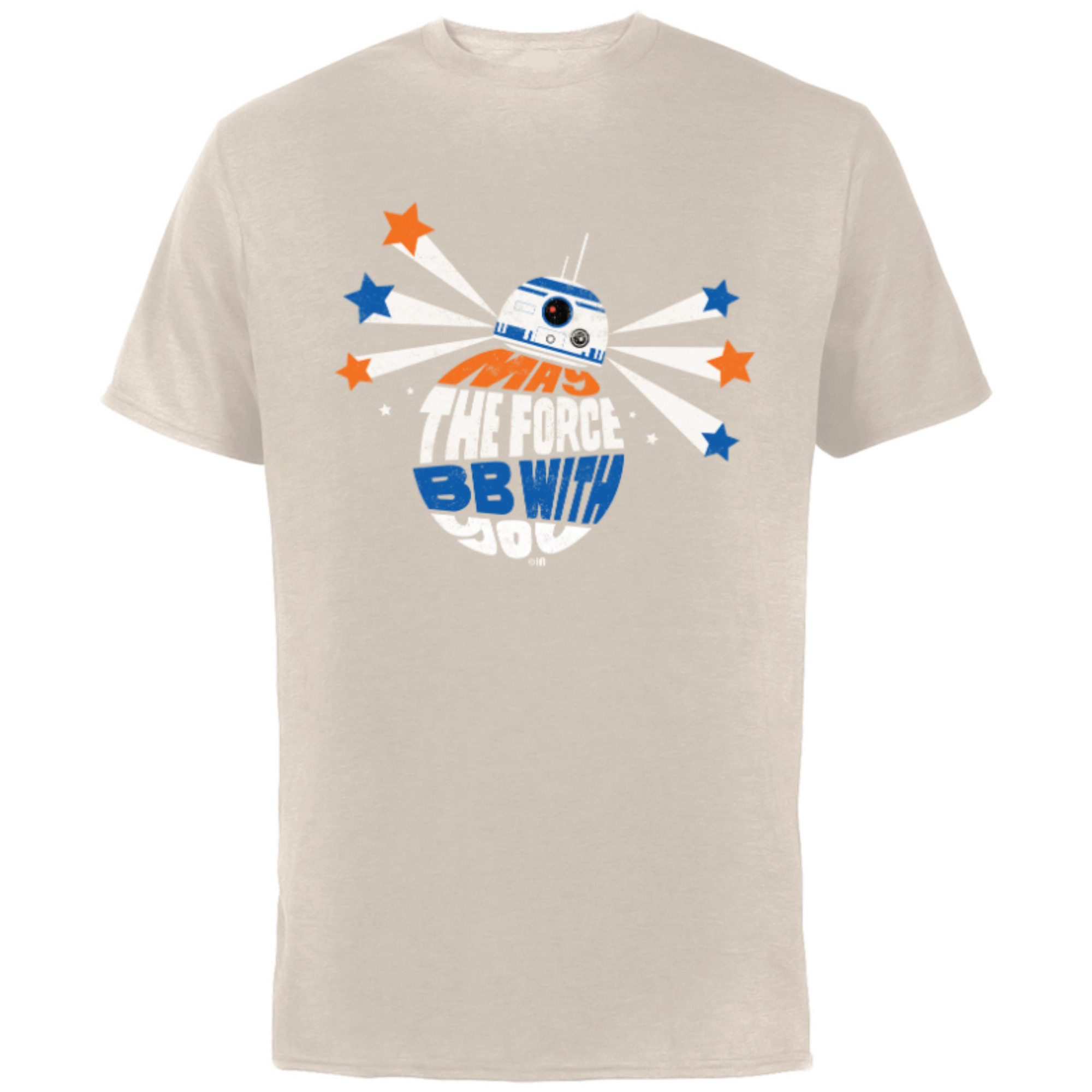 Star Wars BB8 May the Force BB With You - Short Sleeve Cotton T-Shirt ...