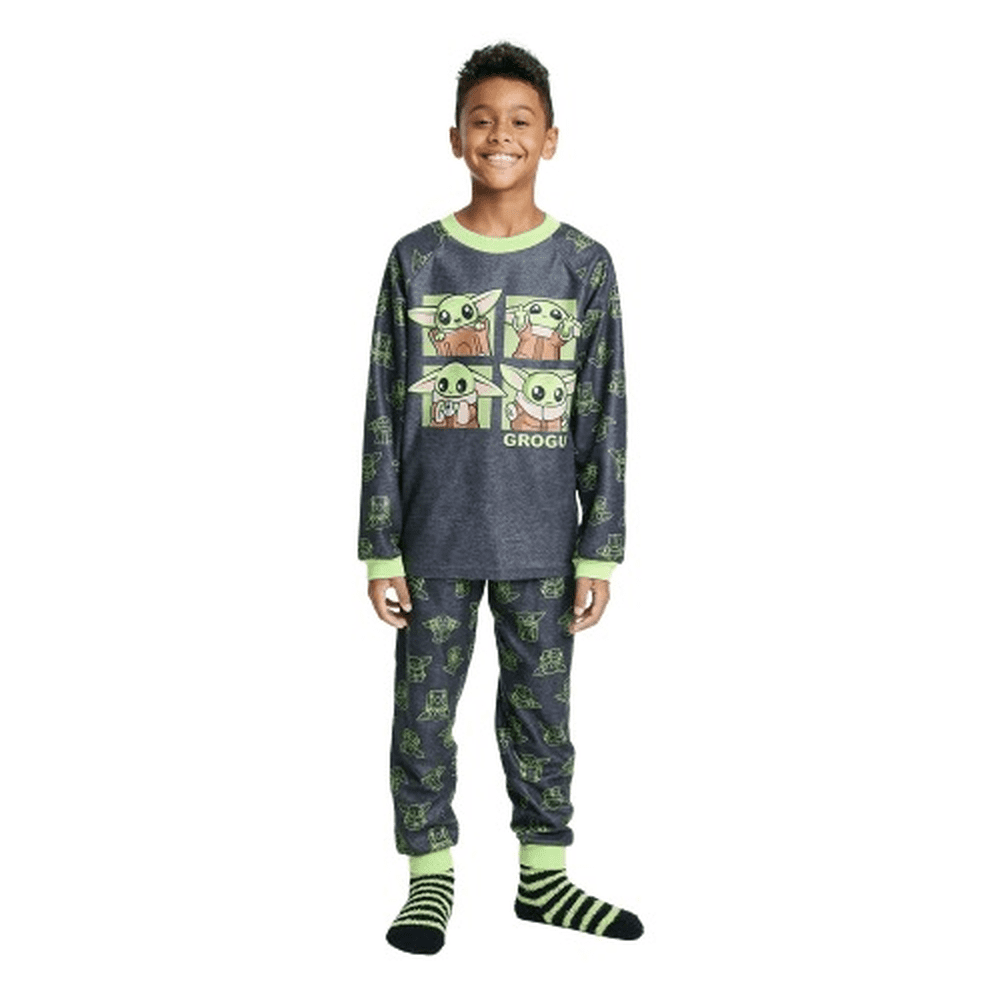 Star Wars Baby Yoda Boys Pajama Set Kids PJs with Socks 3 Piece Set ...