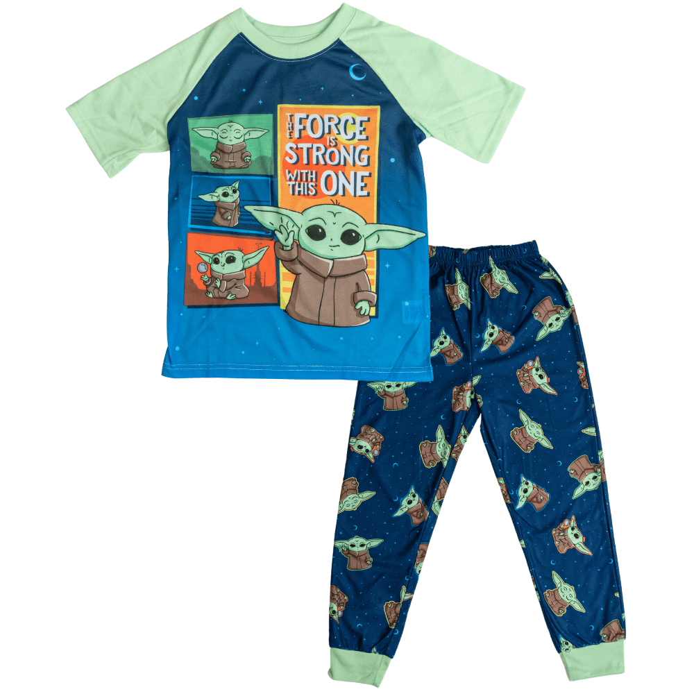 Star Wars Mandalorian Kids Pajamas: Baby Yoda Boys Short Sleeve 2-Piece ...