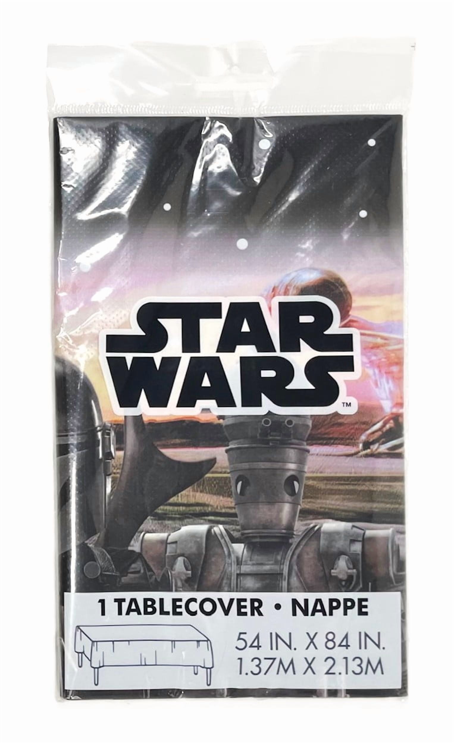 Star Wars Baby Yoda & Mandalorian Waterproof Party Tablecover - 54" X ...
