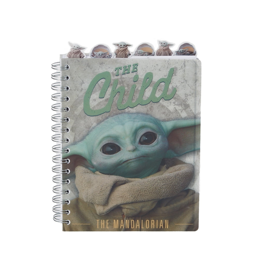 Star Wars Baby Yoda Spiral Notebook Writing Journal with 6 Tab Dividers ...