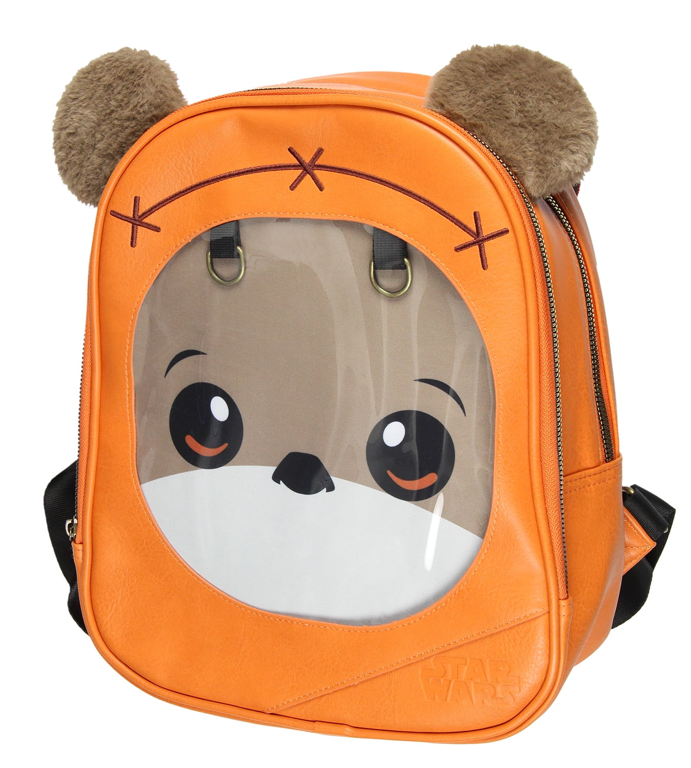 Star Wars Ewok Mini Backpack with 3D Ears, Pin Display, Faux Leather ...