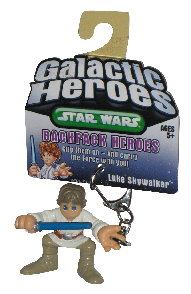 Star Wars Backpack Heroes Dangler Luke Skywalker Clip-On Keychain ...