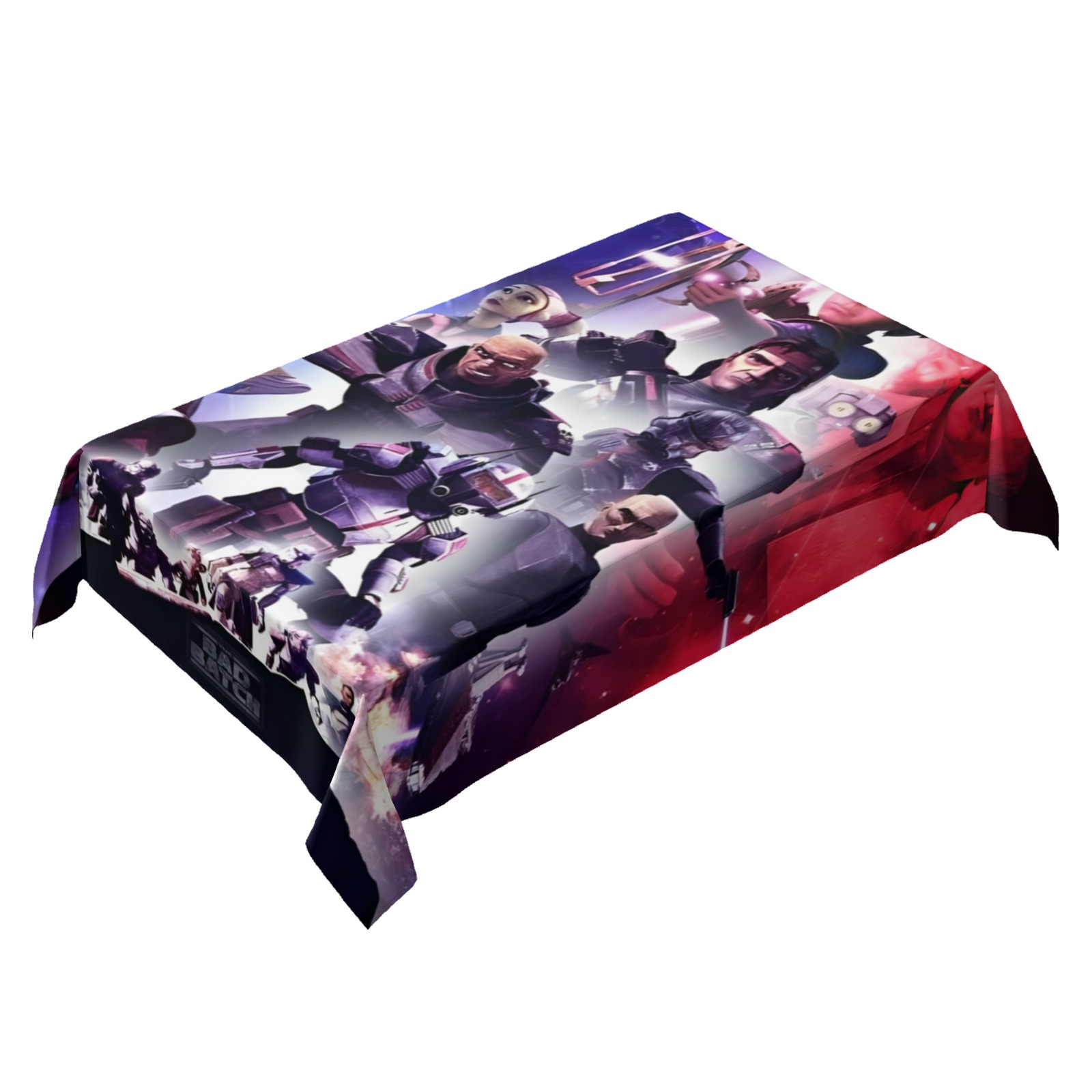 Star and Wars Bad Batch square tablecloth has an iconic print, fits ...