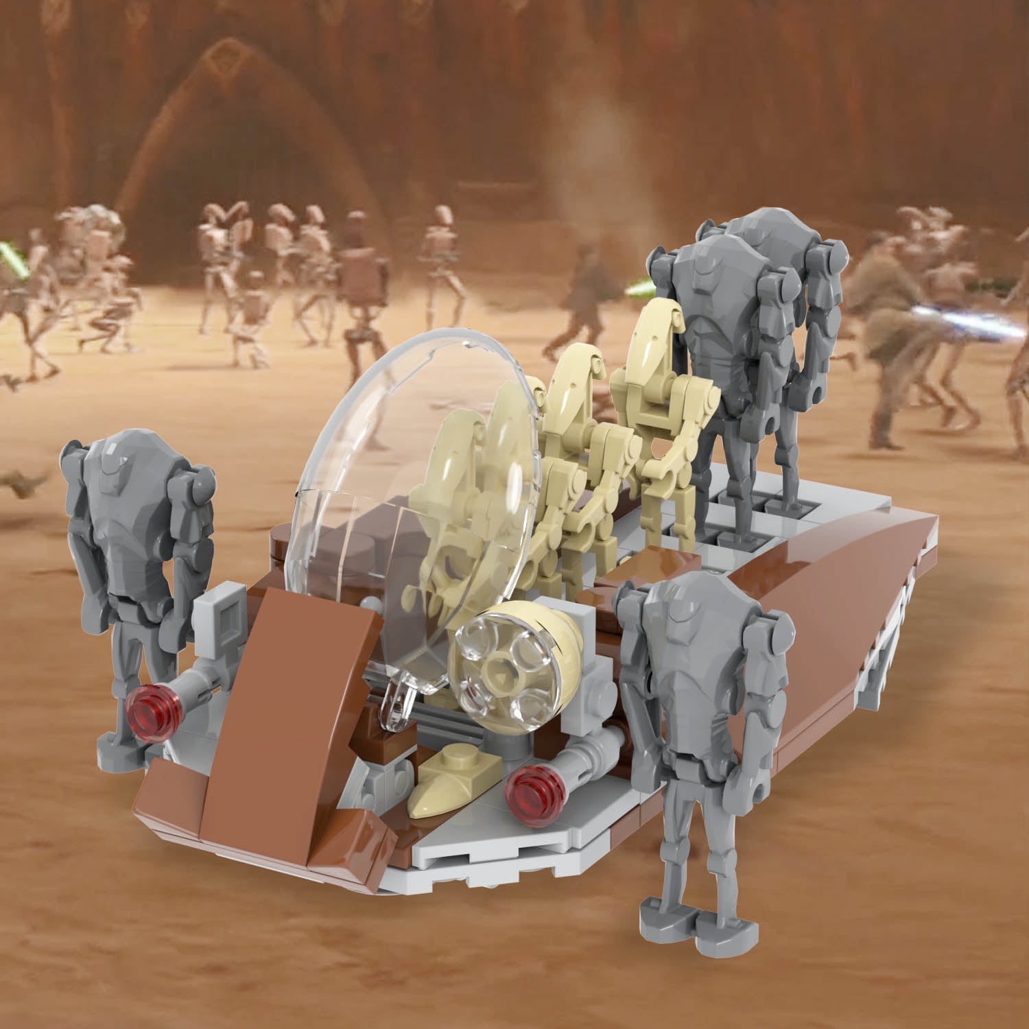 Star Wars Battle Droid Transporter Building Block Figure Moc Bricks 118 ...