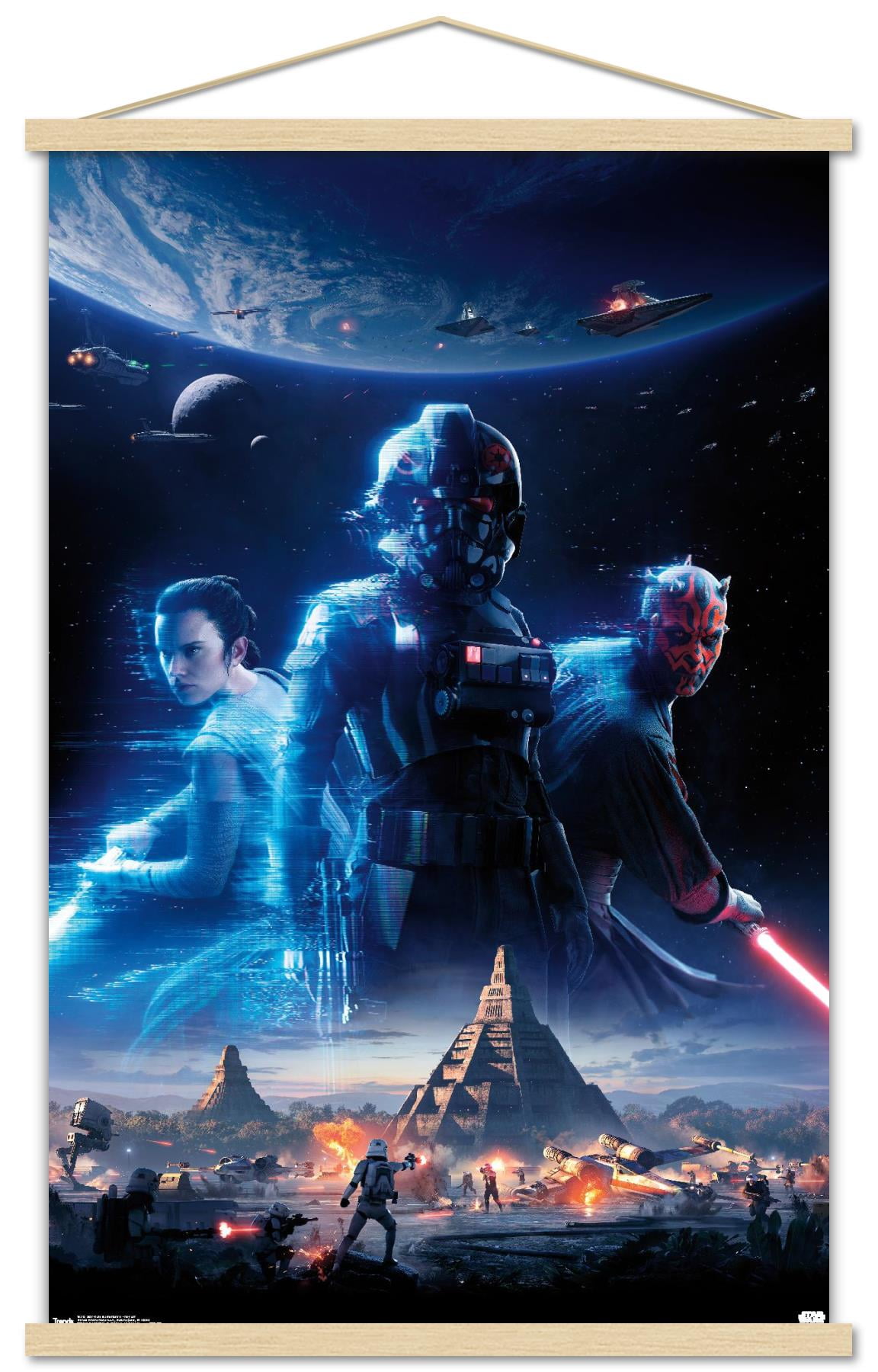 Star Wars: Battlefront 2 - Key Art Wall Poster with Wooden Magnetic ...