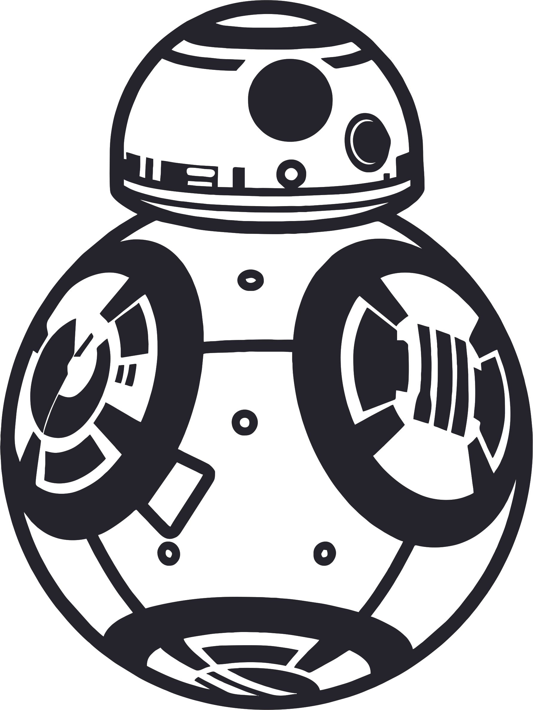 Star Wars Bb-8 Robot Cartoon Character Wall Art Vinyl Sticker Design ...