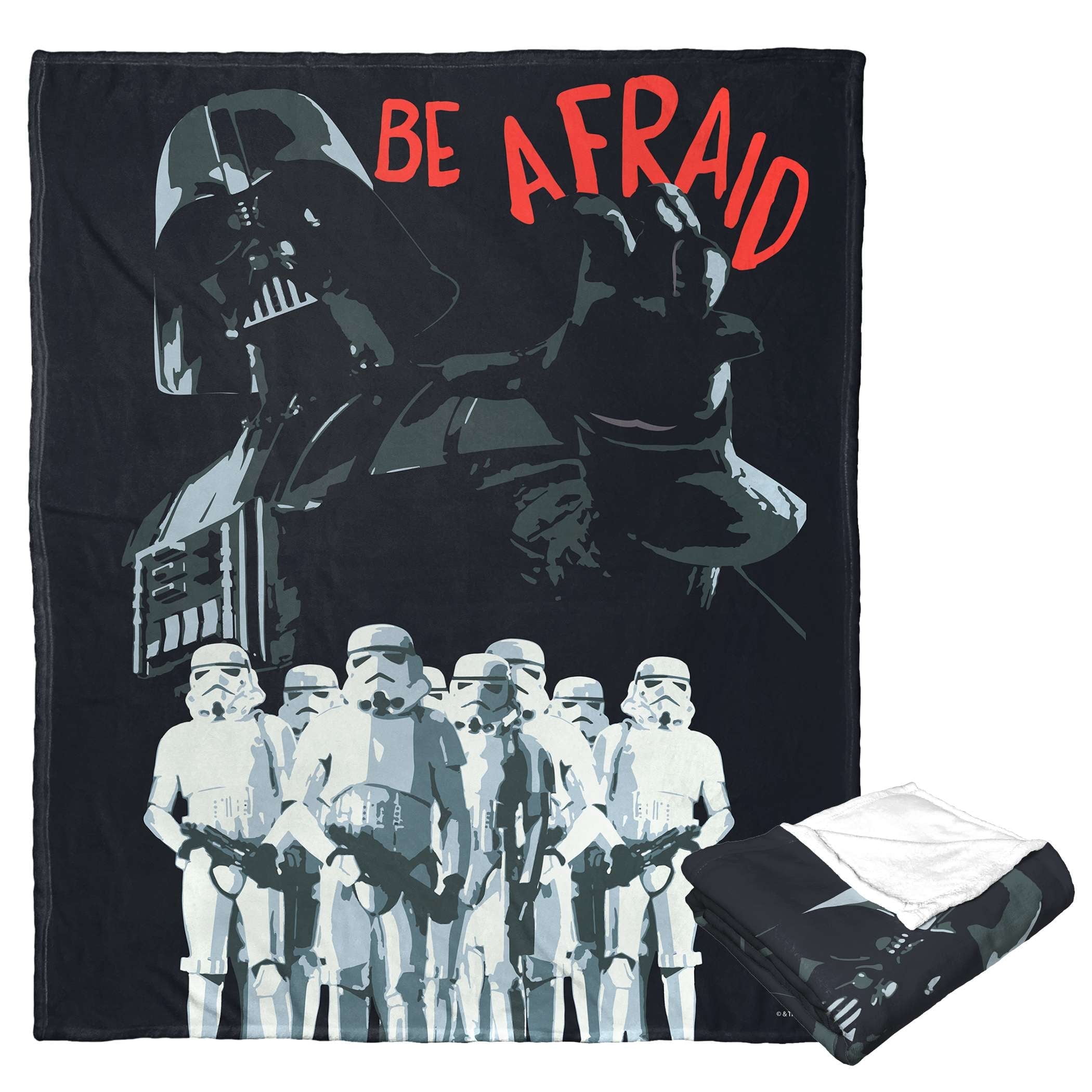 Star Wars Be Afraid Kids Silk Touch Throw Blanket - Walmart.com