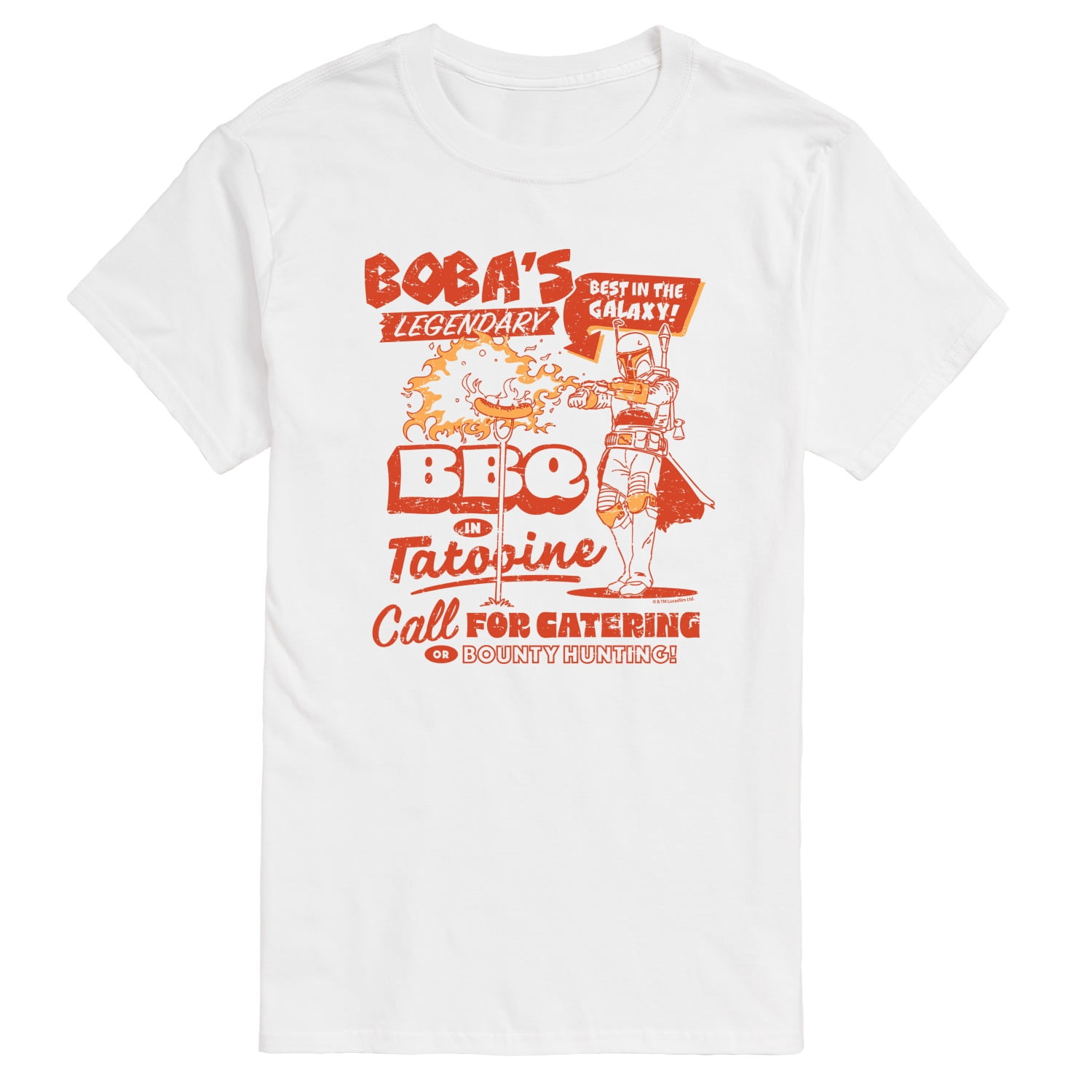 Star Wars - Boba BBQ - Men's Short Sleeve Graphic T-Shirt - Walmart.com