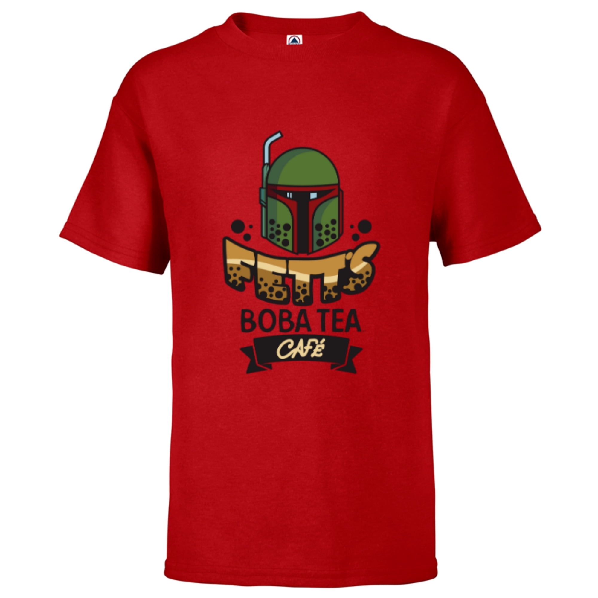Star Wars Boba Fett’s Boba Tea Café Logo Funny - Short Sleeve T-Shirt ...