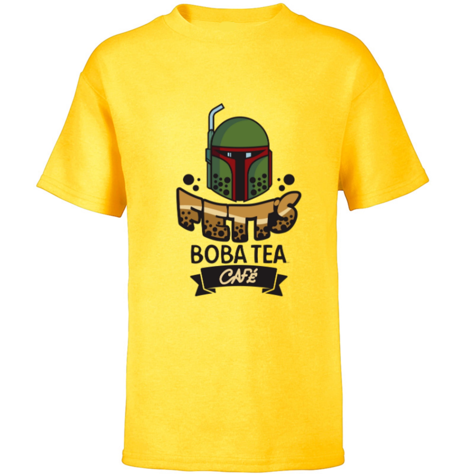 Star Wars Boba Fett’s Boba Tea Café Logo Funny - Short Sleeve T-Shirt ...