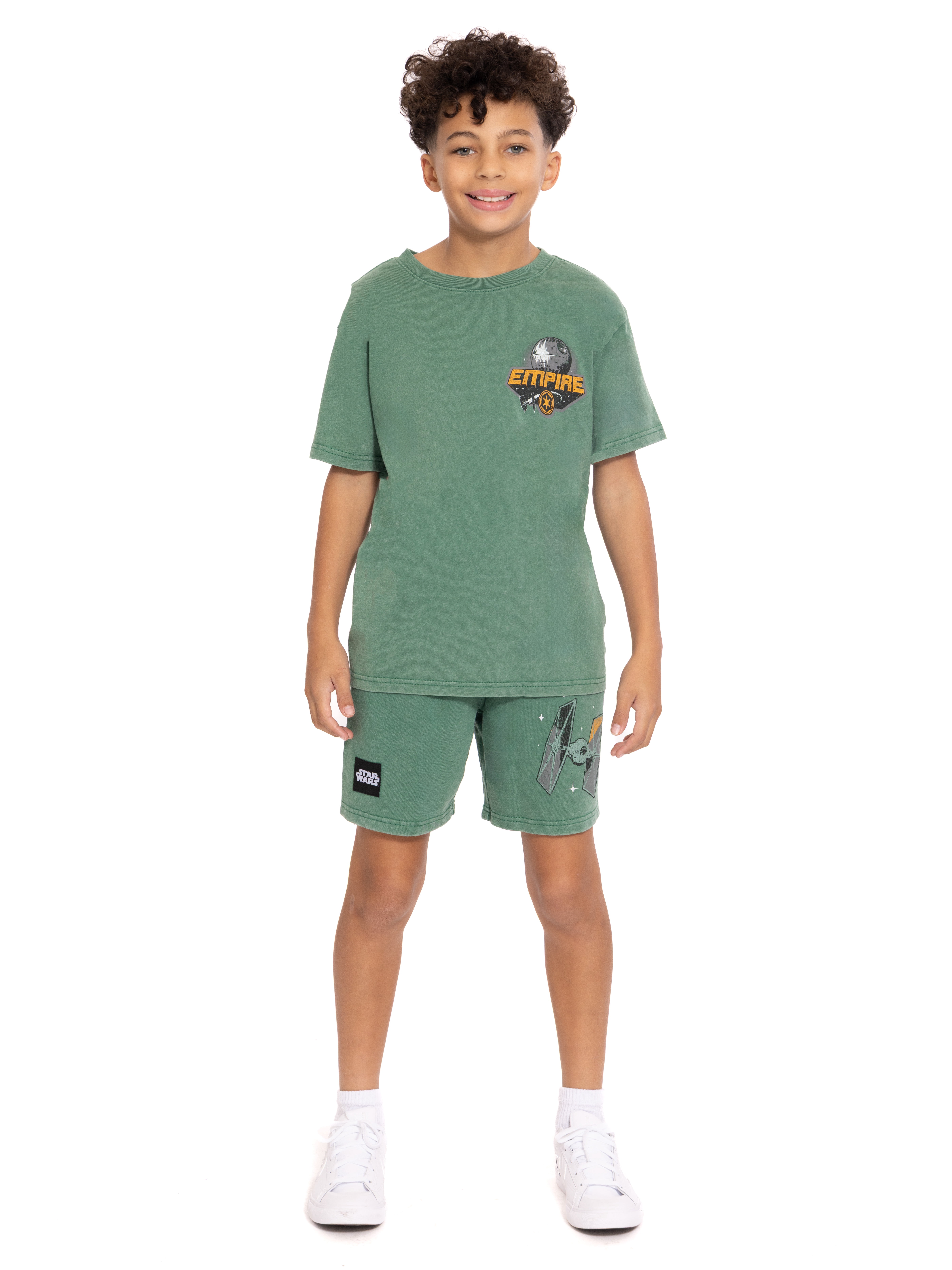 Star Wars Boys Short Sleeve Graphic Tee and Shorts Set, 2-Piece, Sizes ...